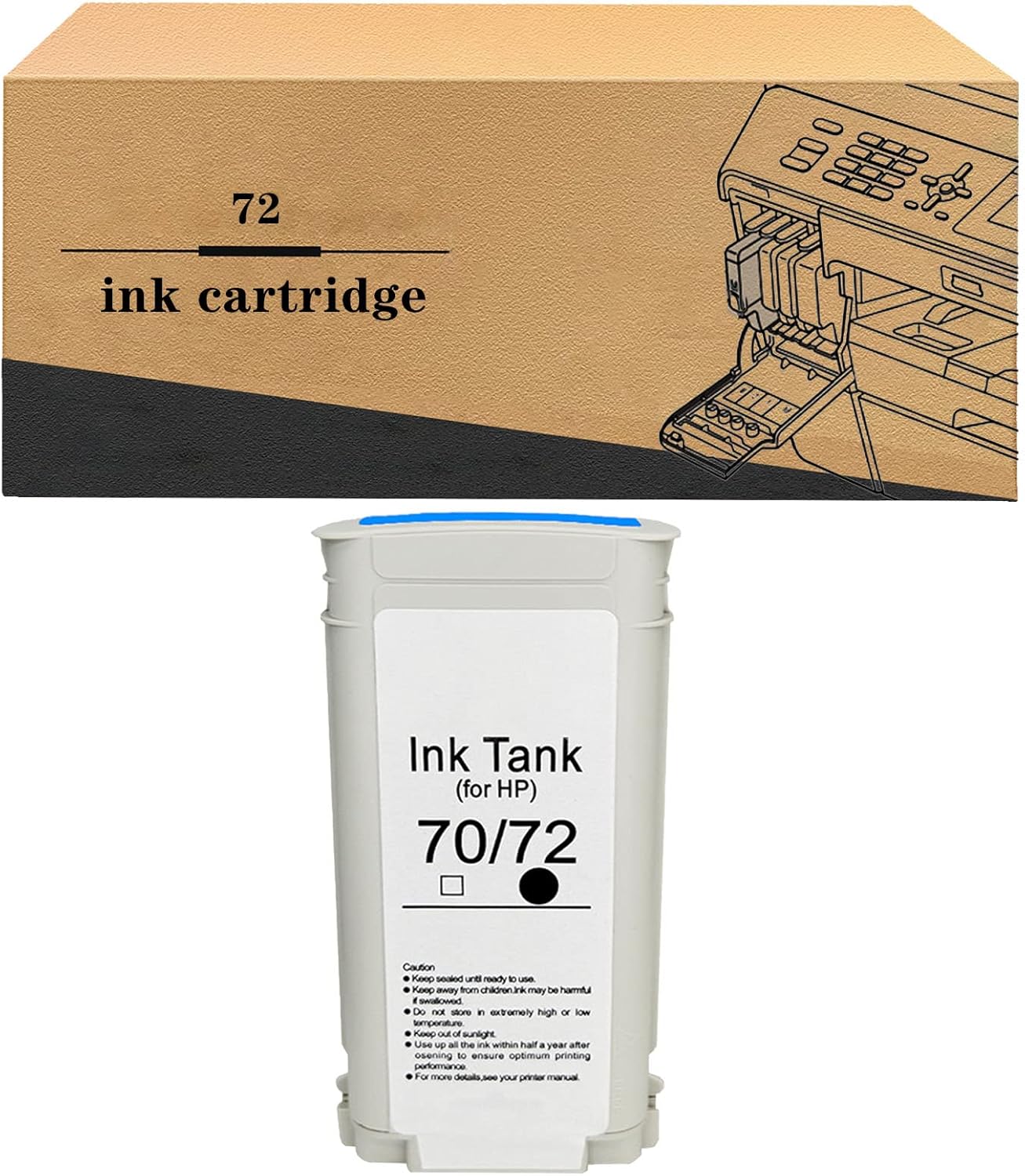 Amazon.com: MYSEC Compatible Ink Cartridge for HP 72, Replacement Use ...