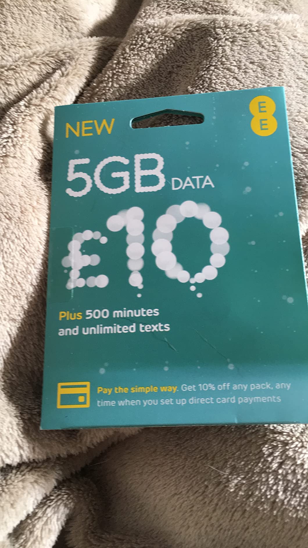 EE £10/30 days for 100 Mins, Ultd Texts & 2GB data. Pay as you go PAYG ...