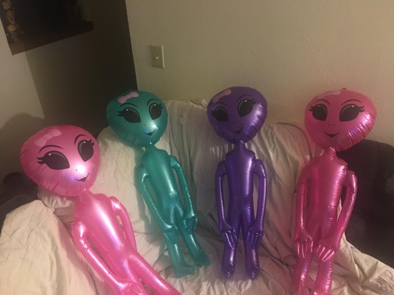 Amazon.com: Inflatable Aliens For Girls And Boys Alien Party Decoration ...