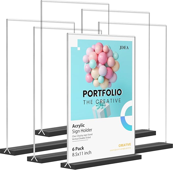 Amazon.com: JDEA Acrylic Sign Holder Desktop Display Holder for Homes ...