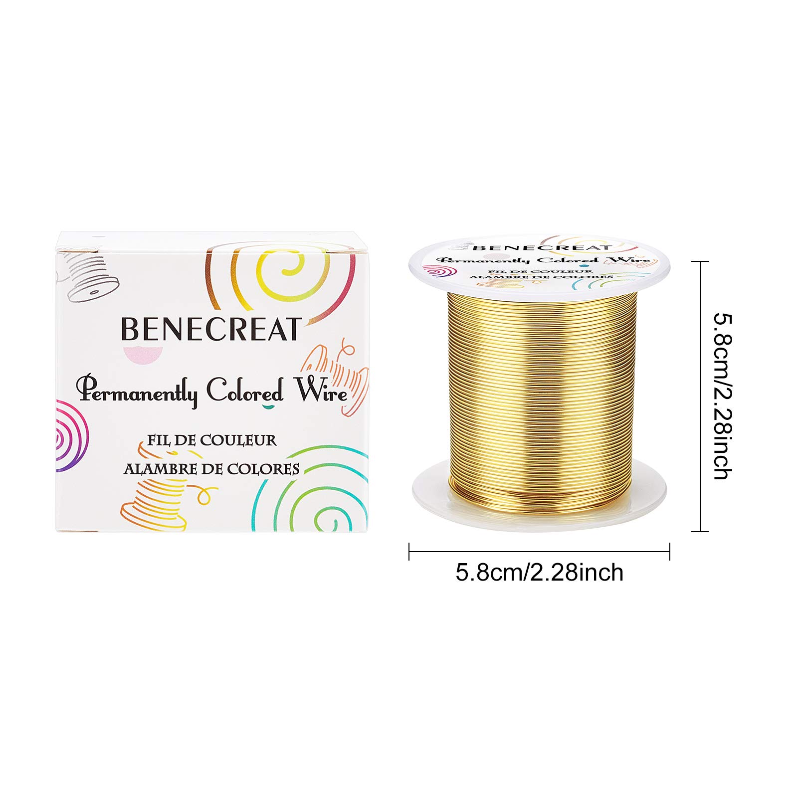 Snapklik.com : BENECREAT 20 Gauge 32 Yards Tarnish Resistant Gold Wire ...