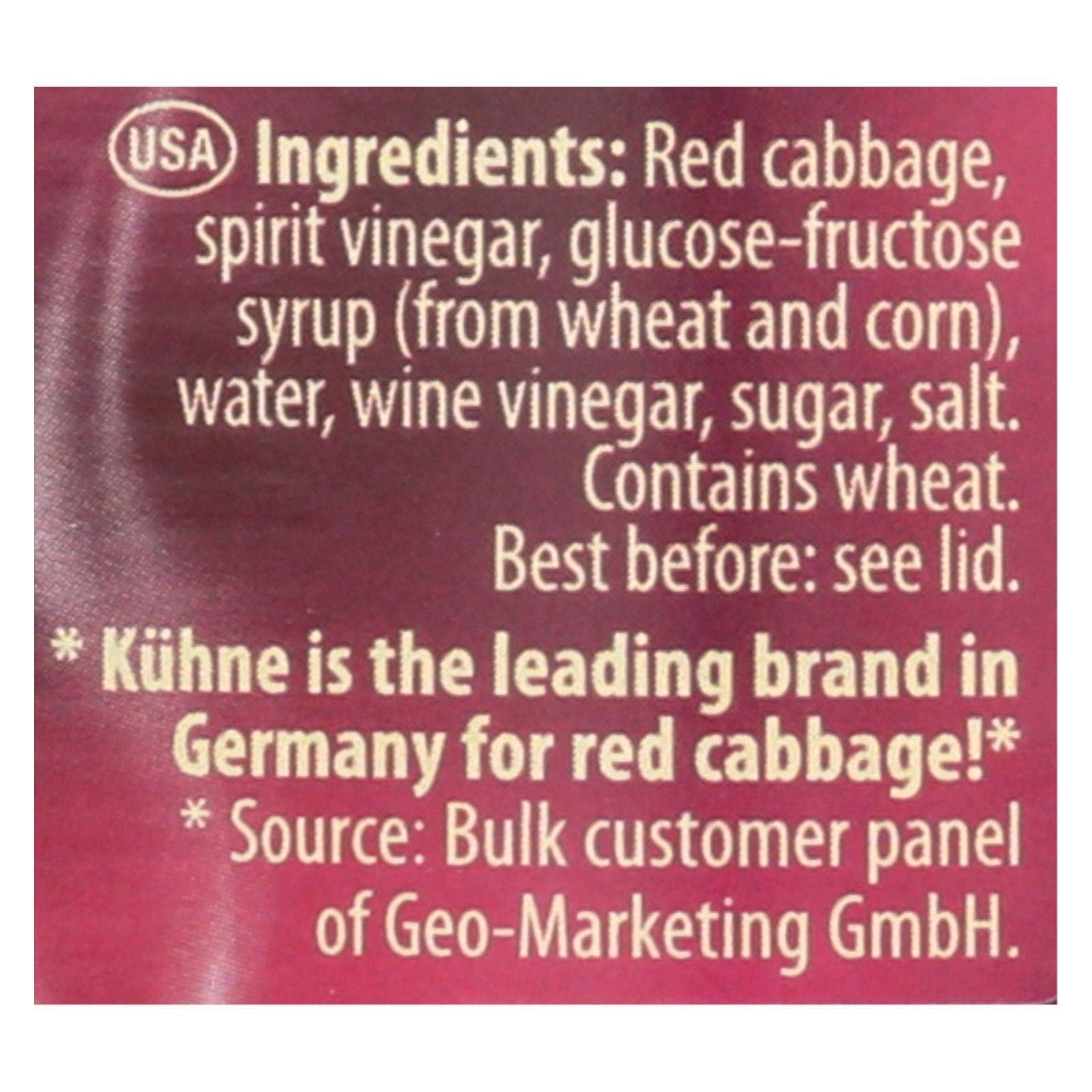 Amazon.com : Kuhne Cabbage - Red - Case of 12 - 24 oz : Grocery ...