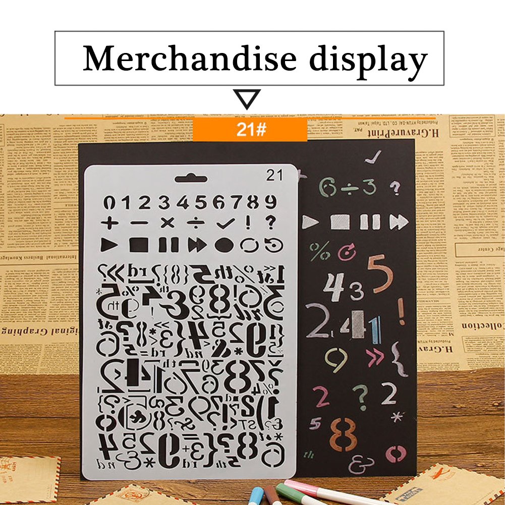 ZUKEY8PCS Alphabet Painting Assorted Styles Plastic Number and Letter ...