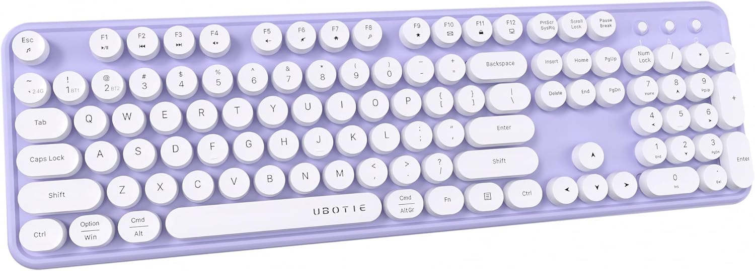 UBOTIE Dual Mode Colorful Wireless Keyboard, Australia | Ubuy