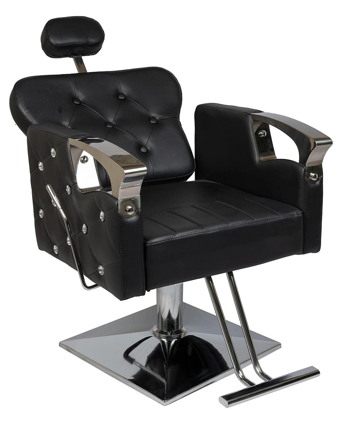 STEP-ON Salon Chair - Black | Salon/Barber, Beauty Parlour Chair with ...