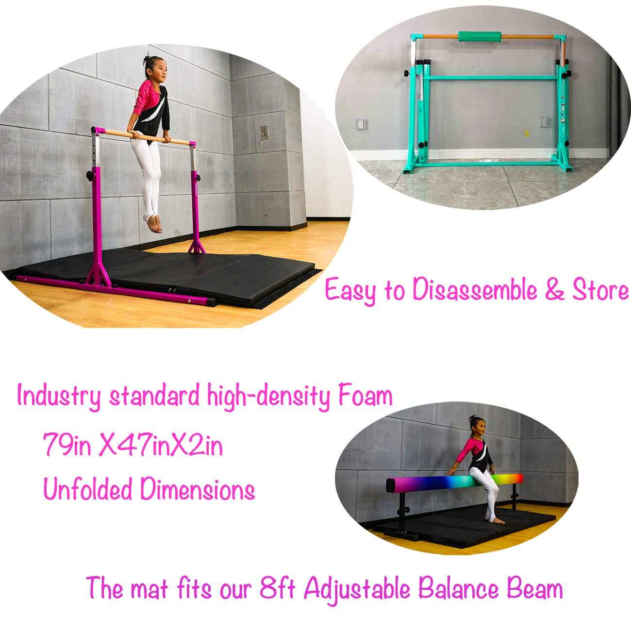 Buy PreGymnastic Updated 6ft Base No Wobble Expandable Gymnastics Kip ...