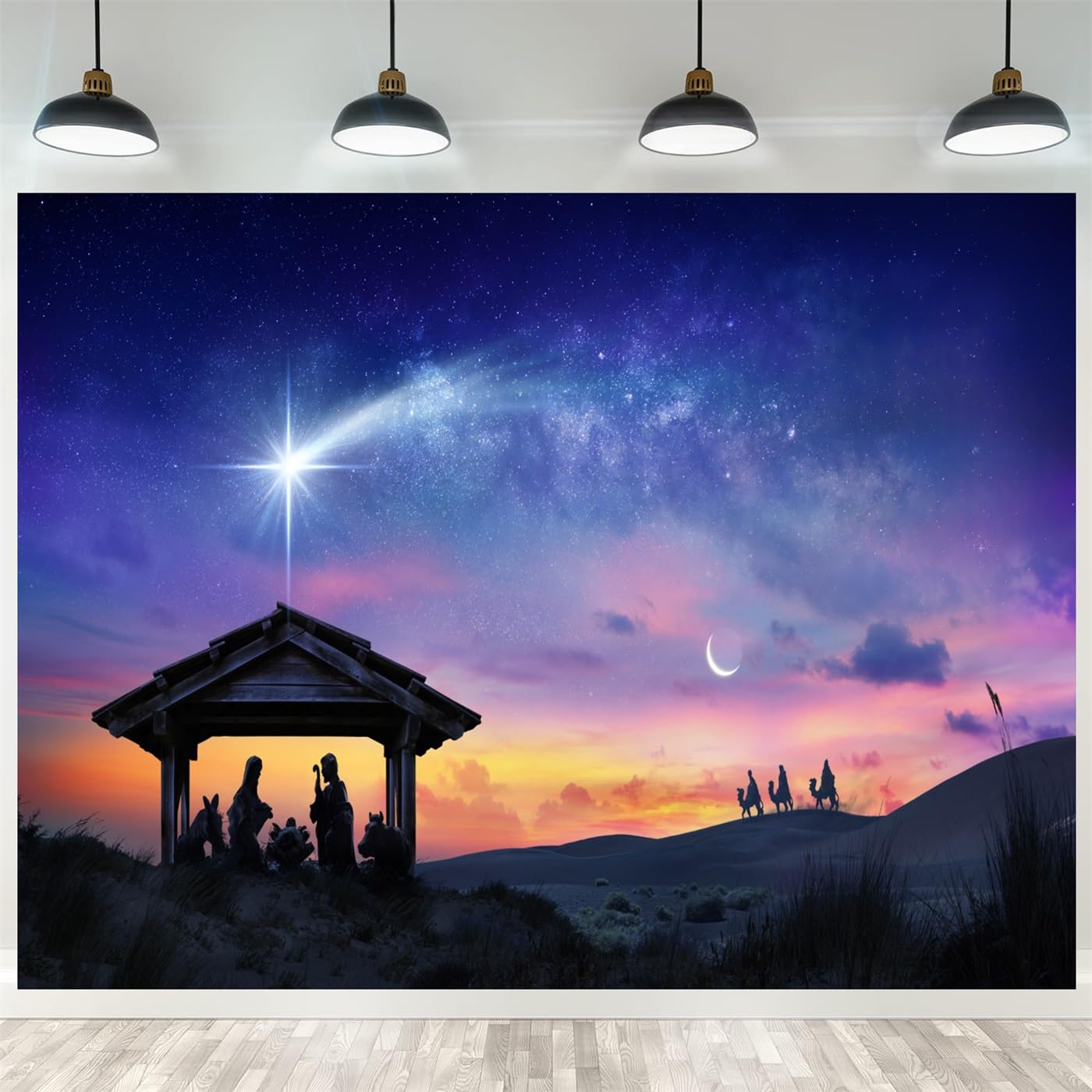 Jerusalem Backdrop BELECO 5x3ft Fabric Nativity Scene Backdrop ...