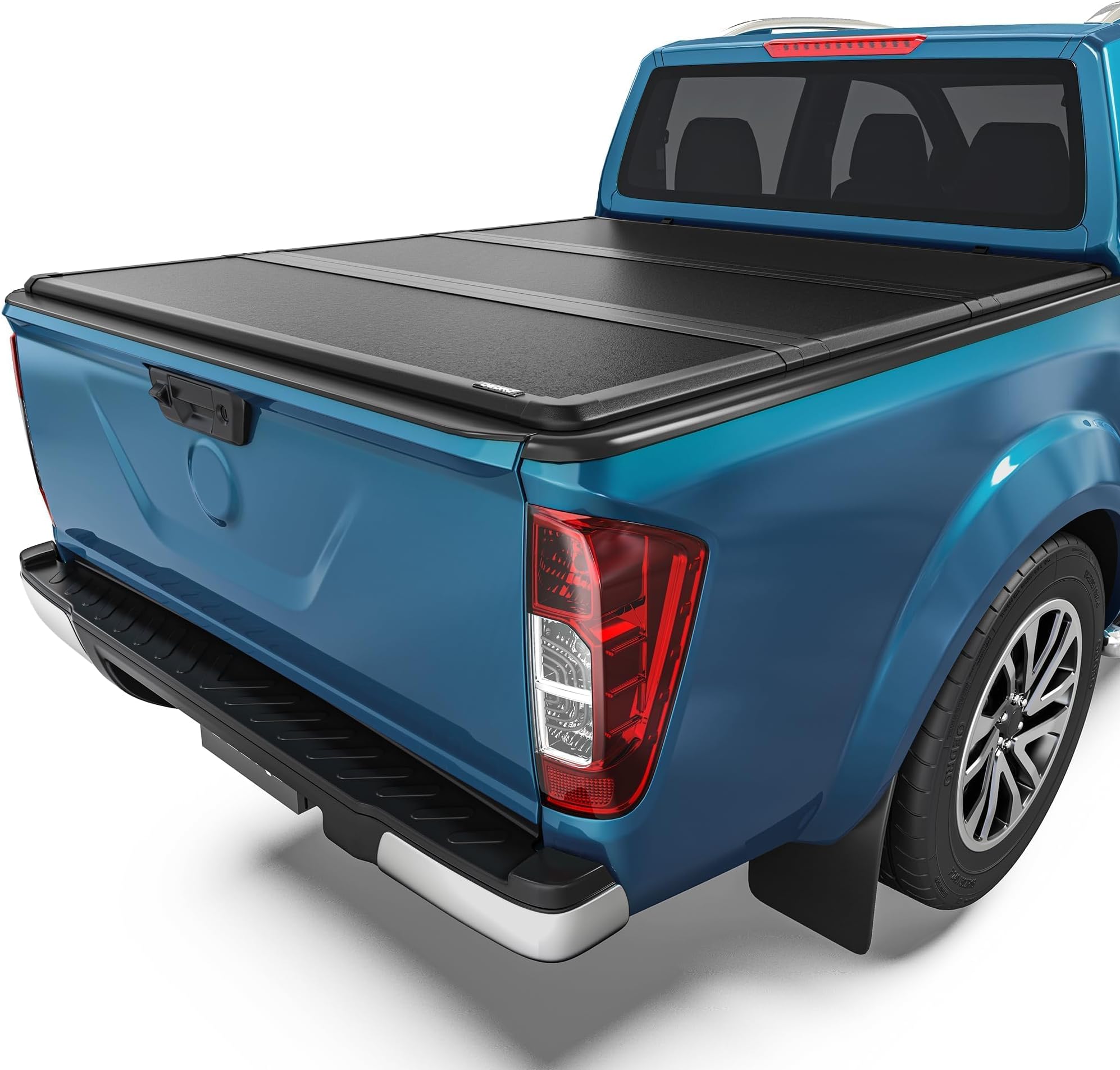 Amazon.com: TITANICMOTOR Fiberglass Hard Tri Fold Truck Bed Tonneau ...
