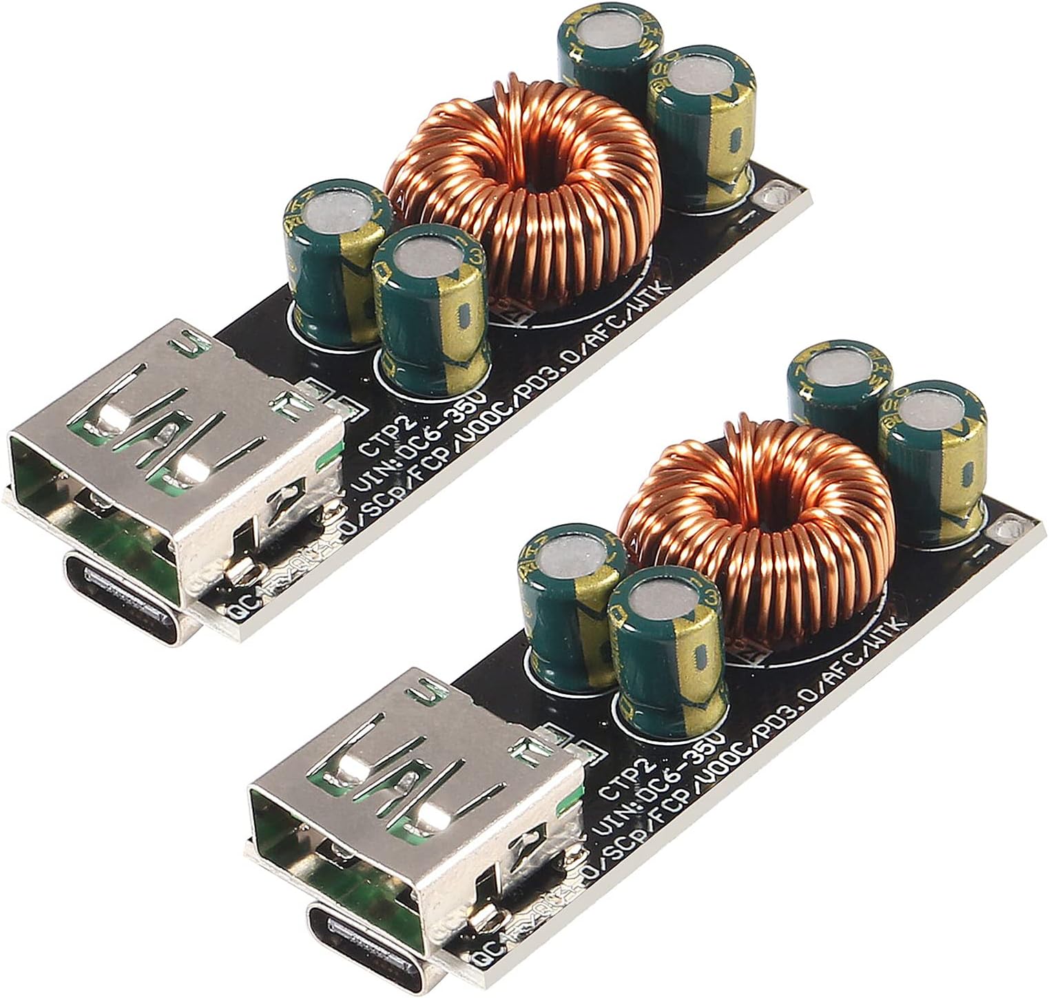 Amazon.com: DiGiYes 2Pcs 60W 6-35V DC to USB Type C PD 3.0 QC4.0 Type A ...