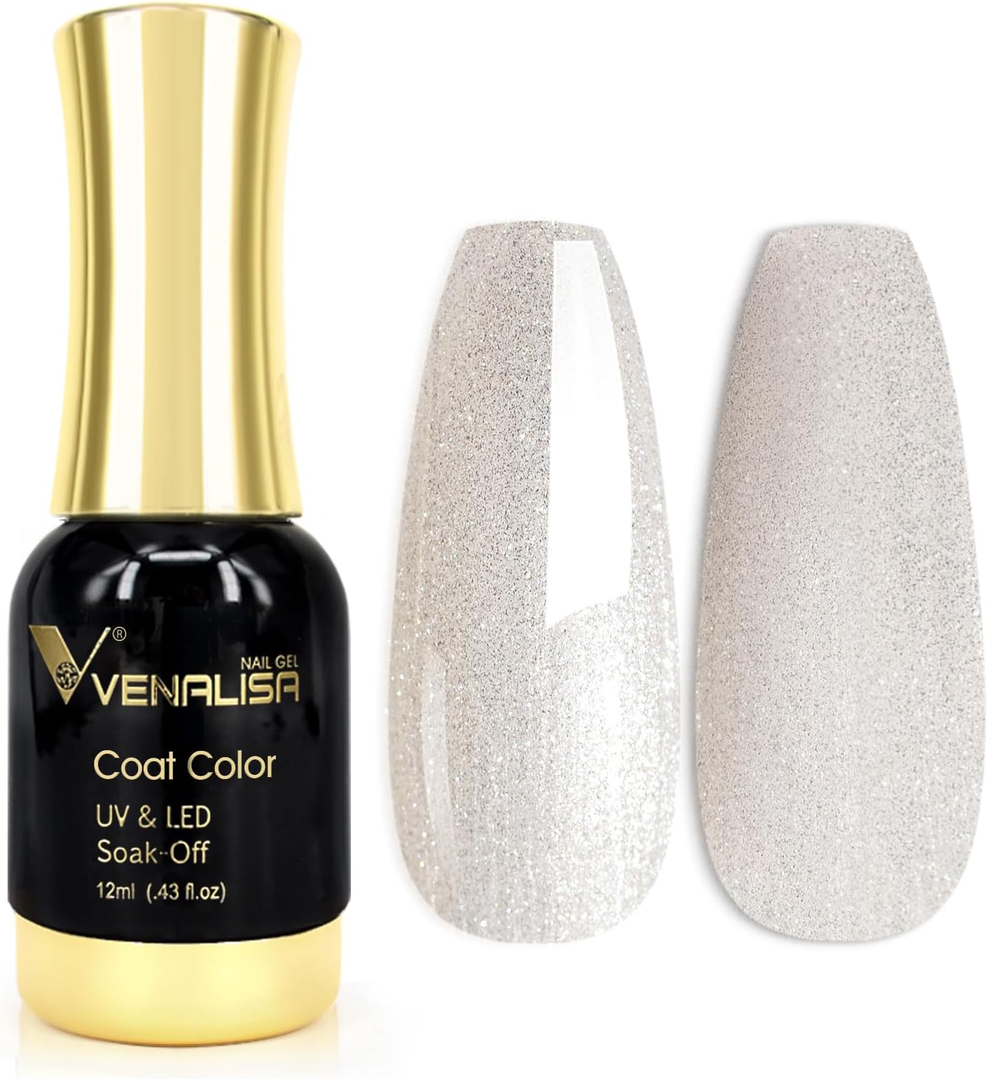 Amazon.com : MEMEDA Pearl White Gel Nail Polish 8ML Glitter Gel Polish ...