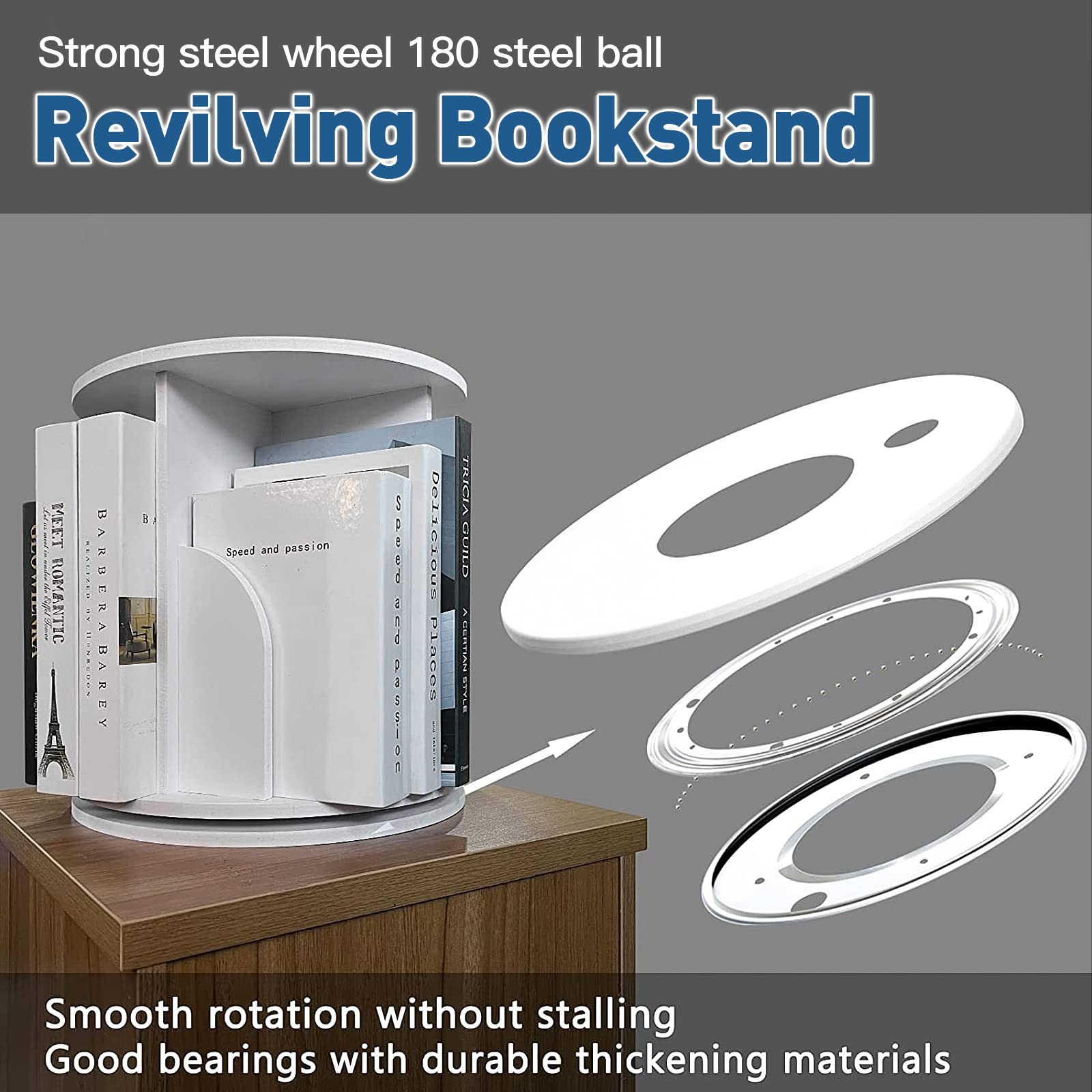 Snapklik.com : YGYQZ Upgraded Rotating Bookshelf - Bling 360 View ...
