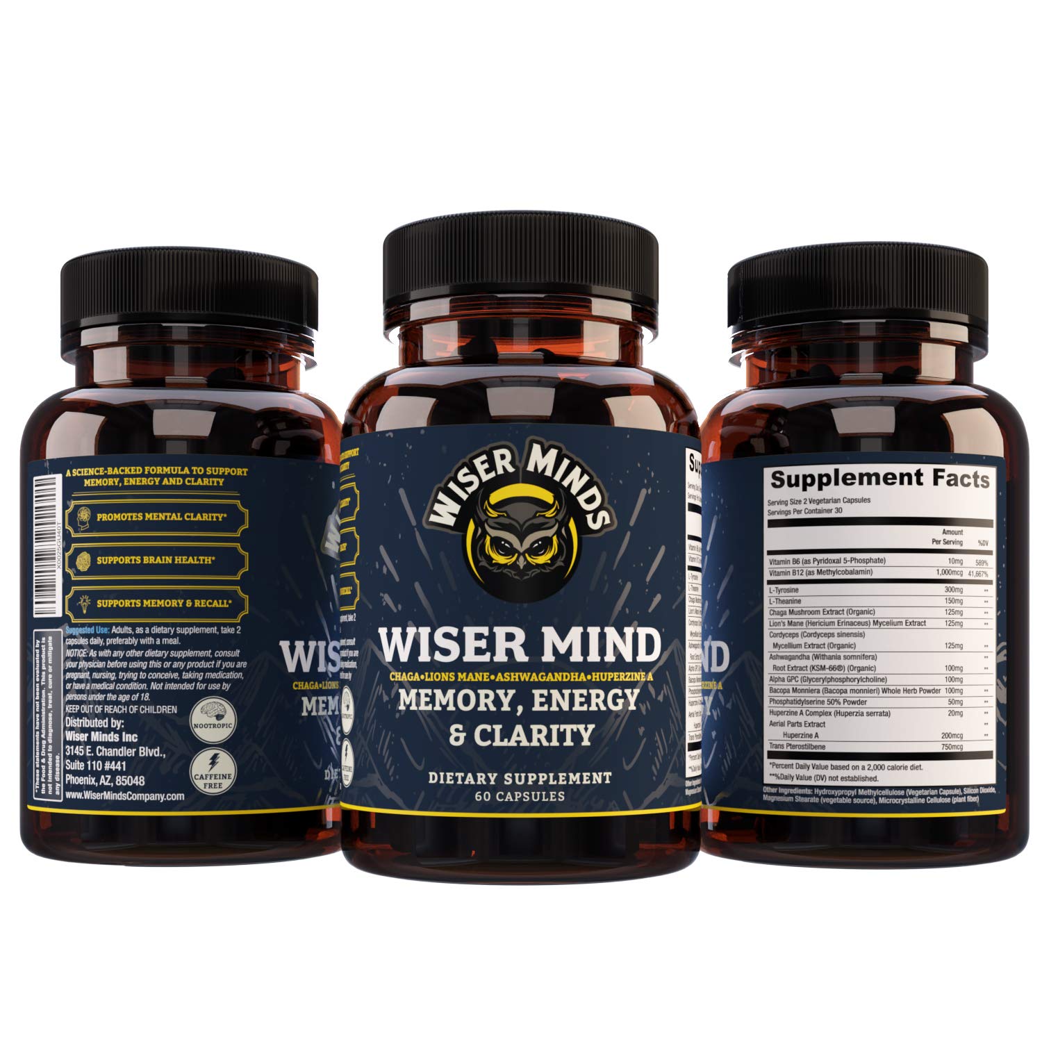 Amazon.com: Wiser Minds Nootropic | Memory, Focus, Mental Clarity ...