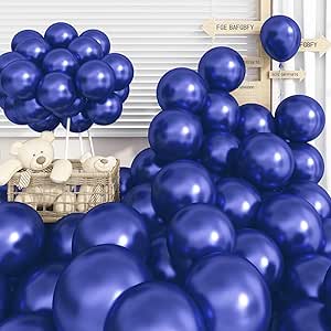 Amazon.com: Jobkoo Pearl Navy Blue Balloons 12 Inch, 60 Pcs Dark Blue Pearl Balloon for Arch ...