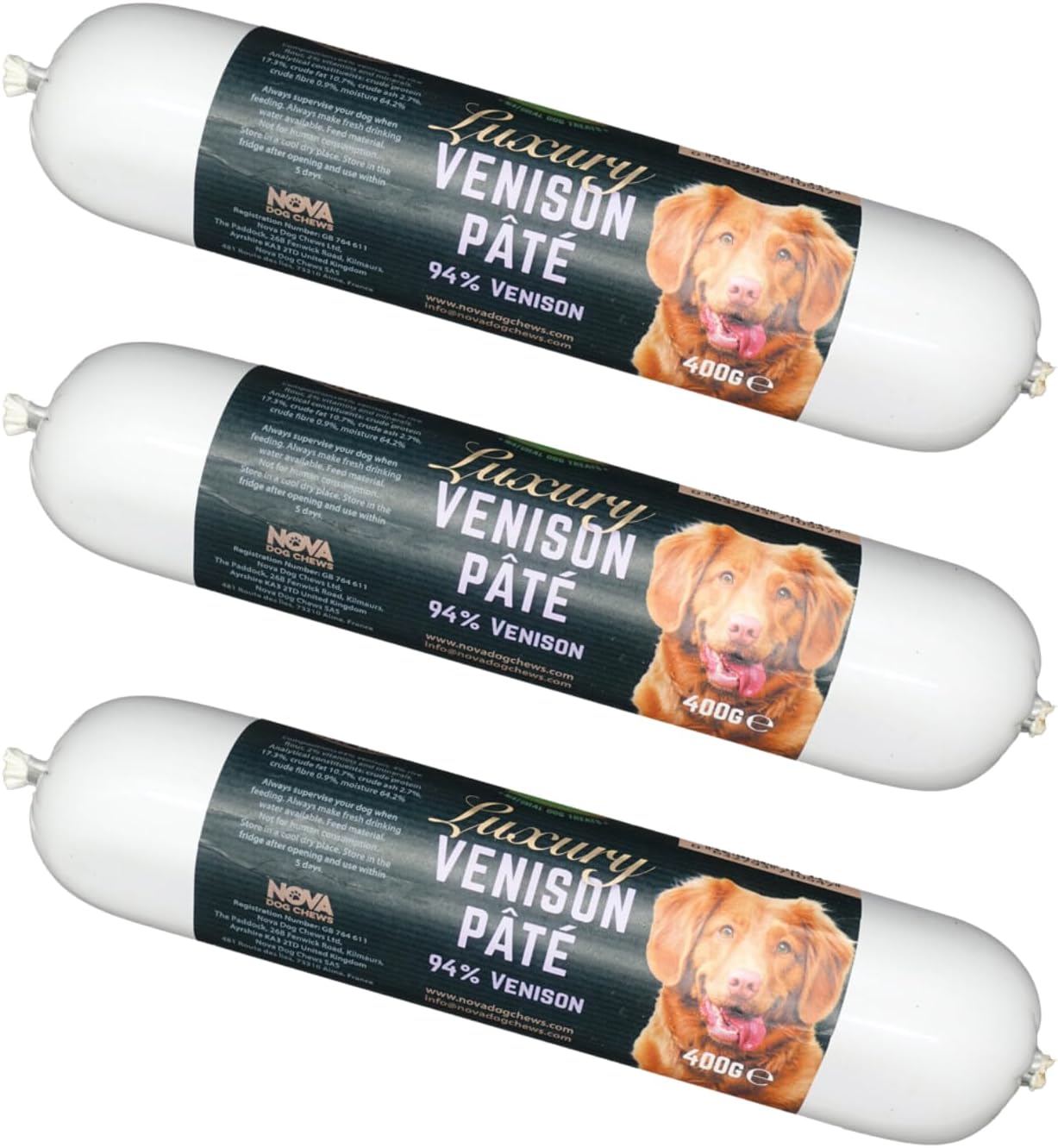 Paddock Farm - Dog Food Ostrich Pate Tube Pack Of 3x 400g. Single ...