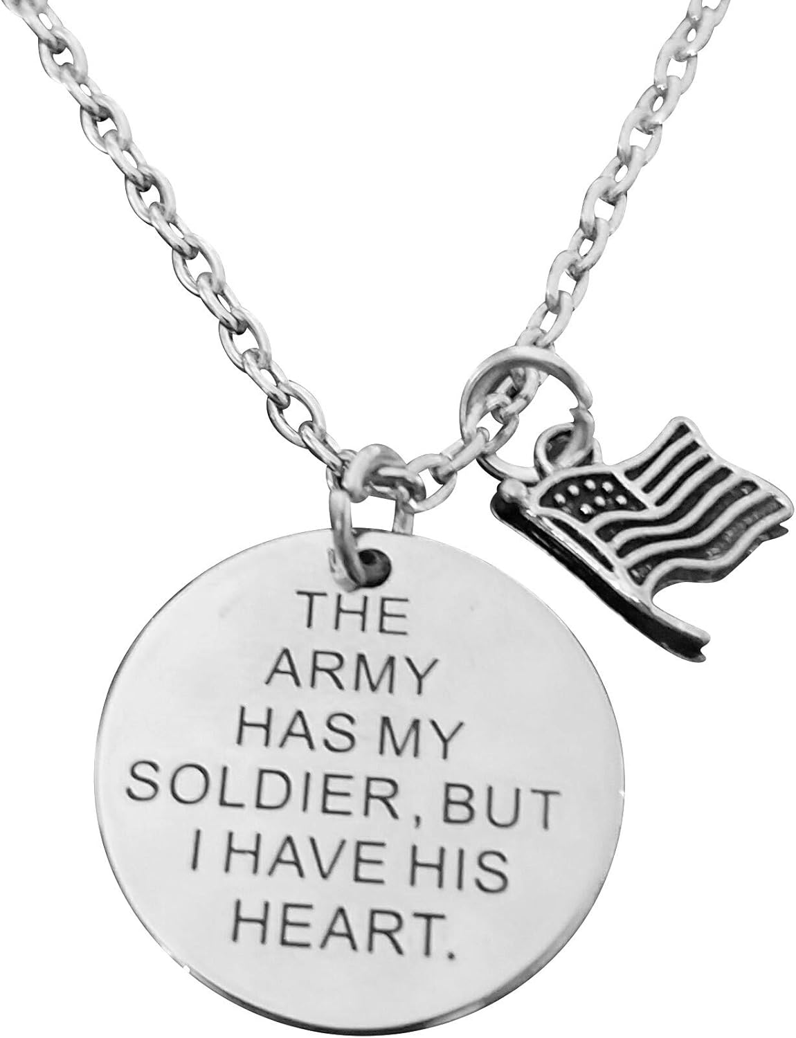 Amazon.com: Art Attack United States Army Chain Necklace, American Flag ...