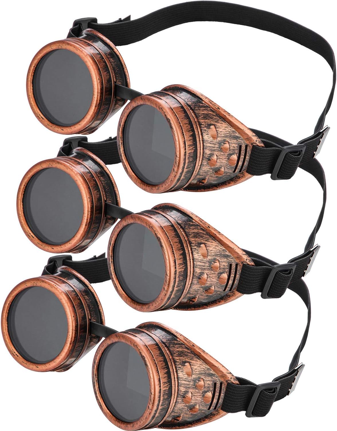 Amazon.com: Frienda 3 Pcs Retro Steampunk Cyber Goggles Glasses Mad ...