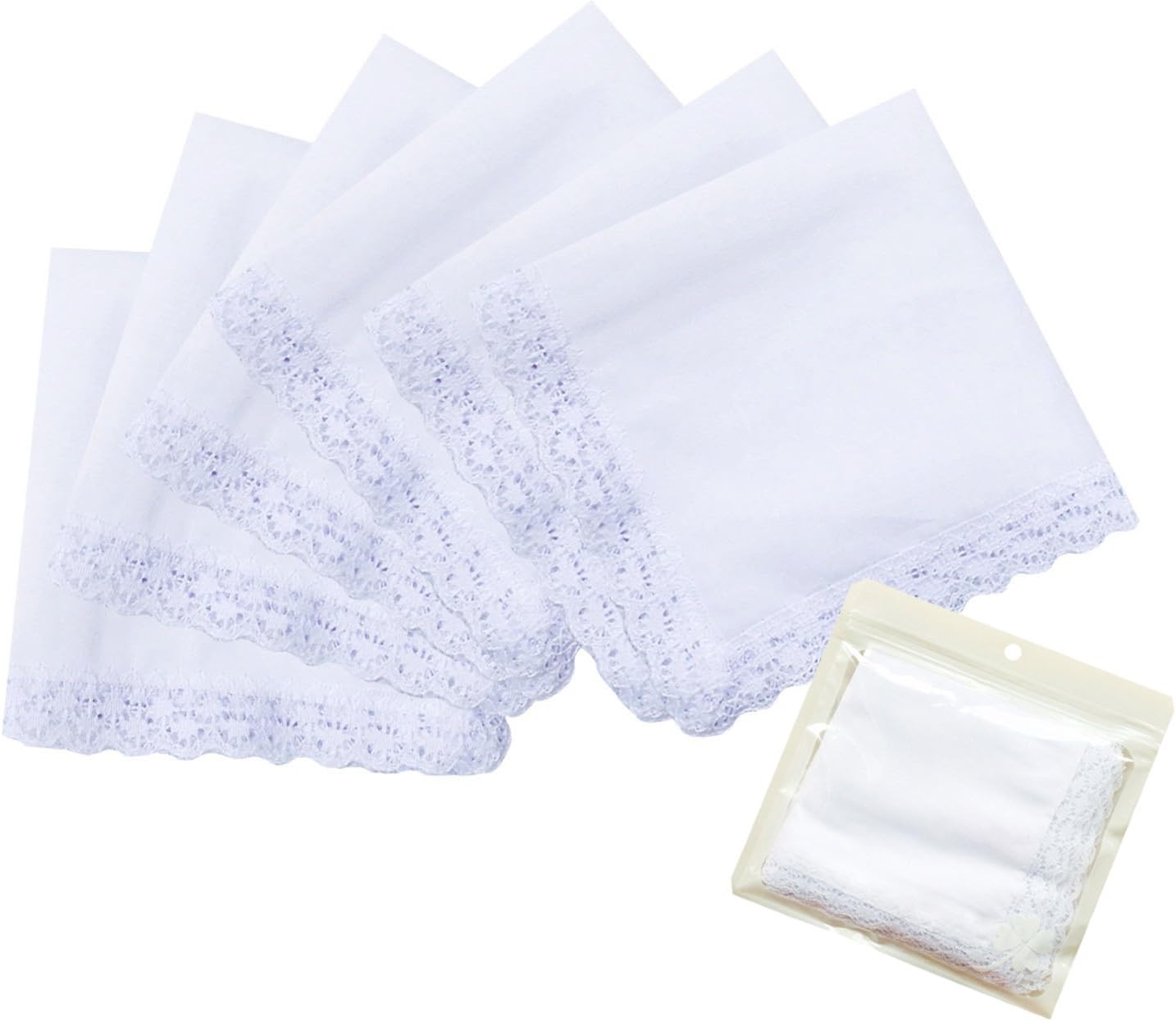 Amazon.com: Selected Hanky Ladies/Women's Solid White Cotton ...