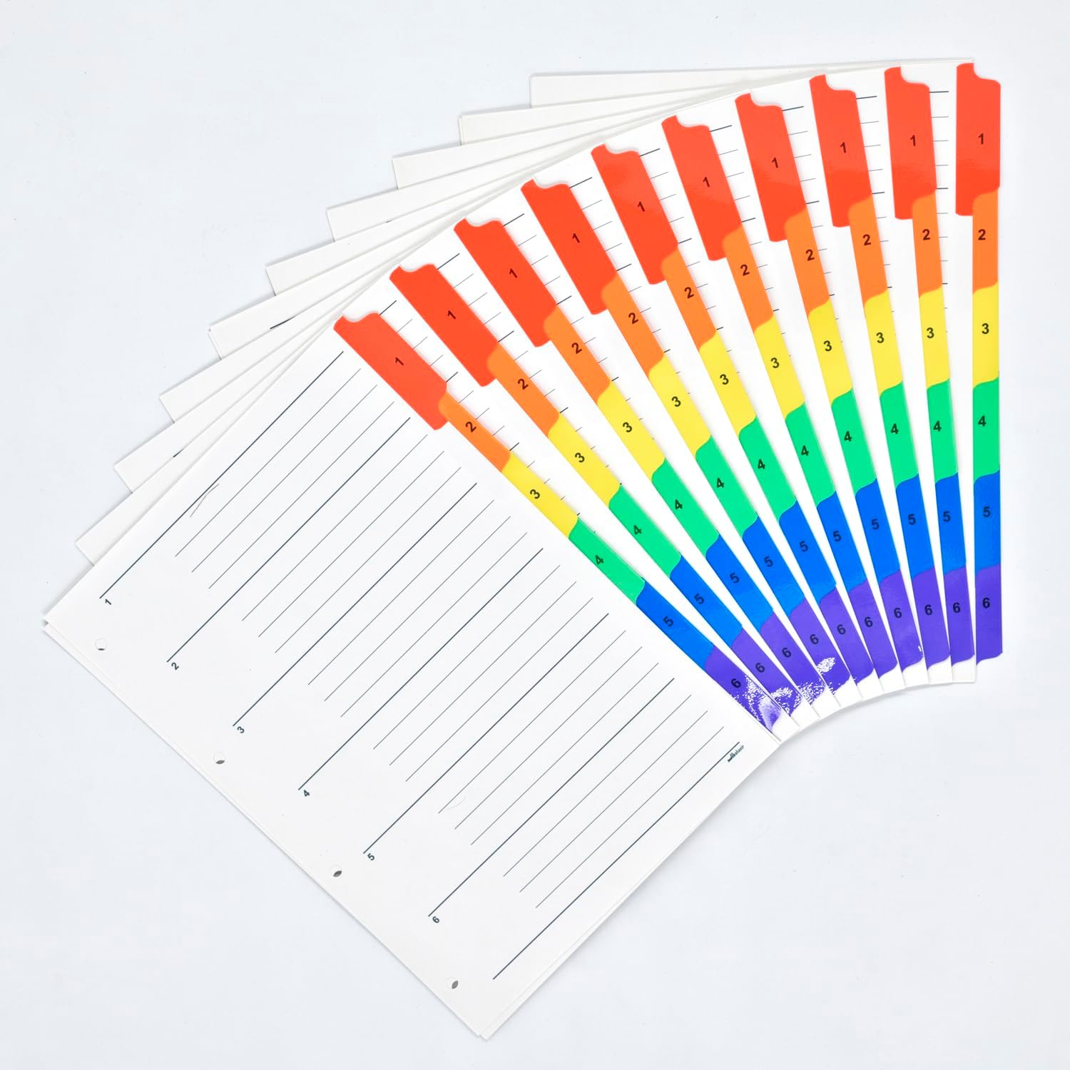 Mahavir - Binder Index Divider (1 to 6) - Separators for Box Files ...
