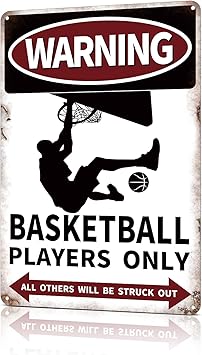 Amazon.com: Azppan Basketball Decor Gifts Vintage Metal Tin Sign Poster ...