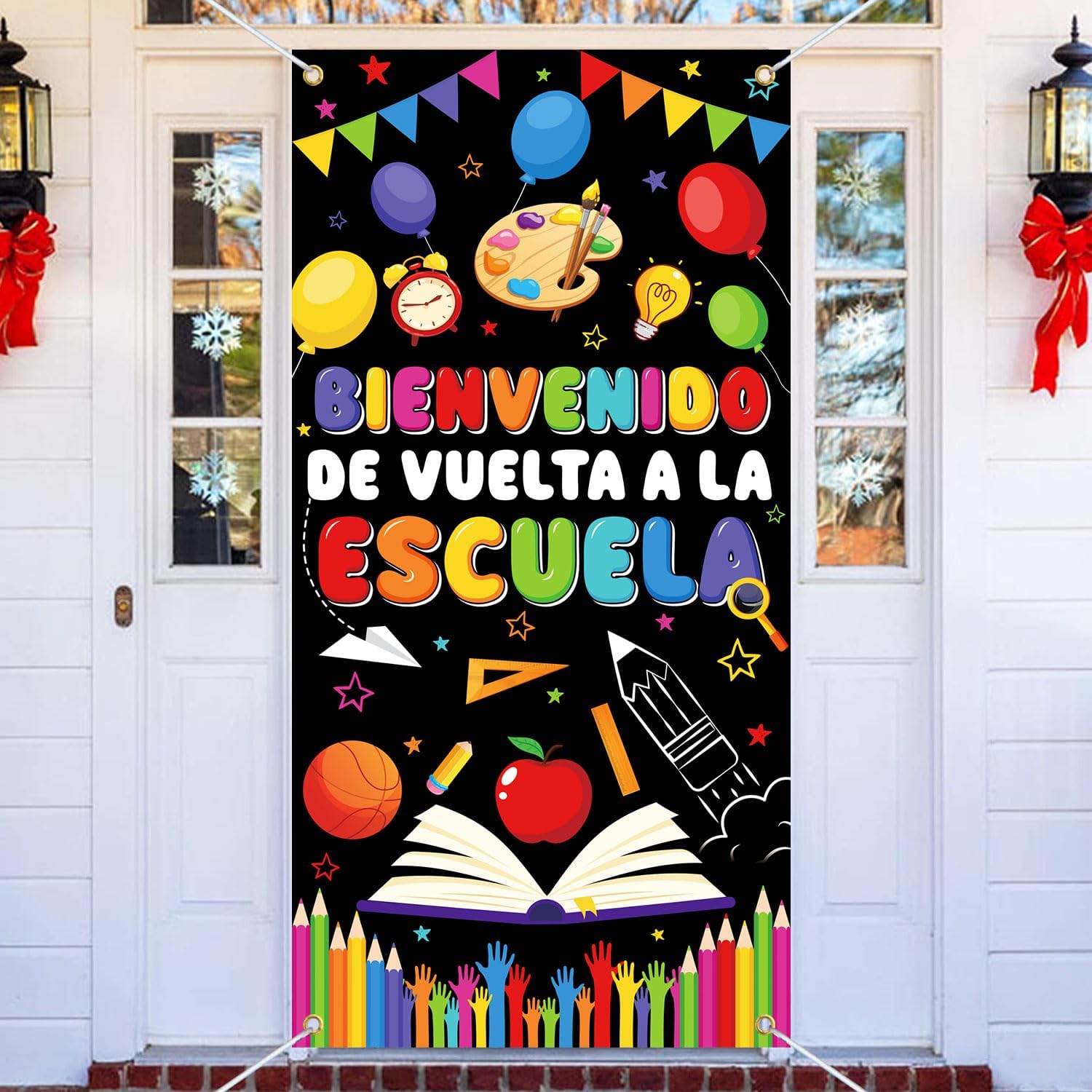 Amazon.com: Back to School Decorations Bienvenidos Banner, Welcome Back ...