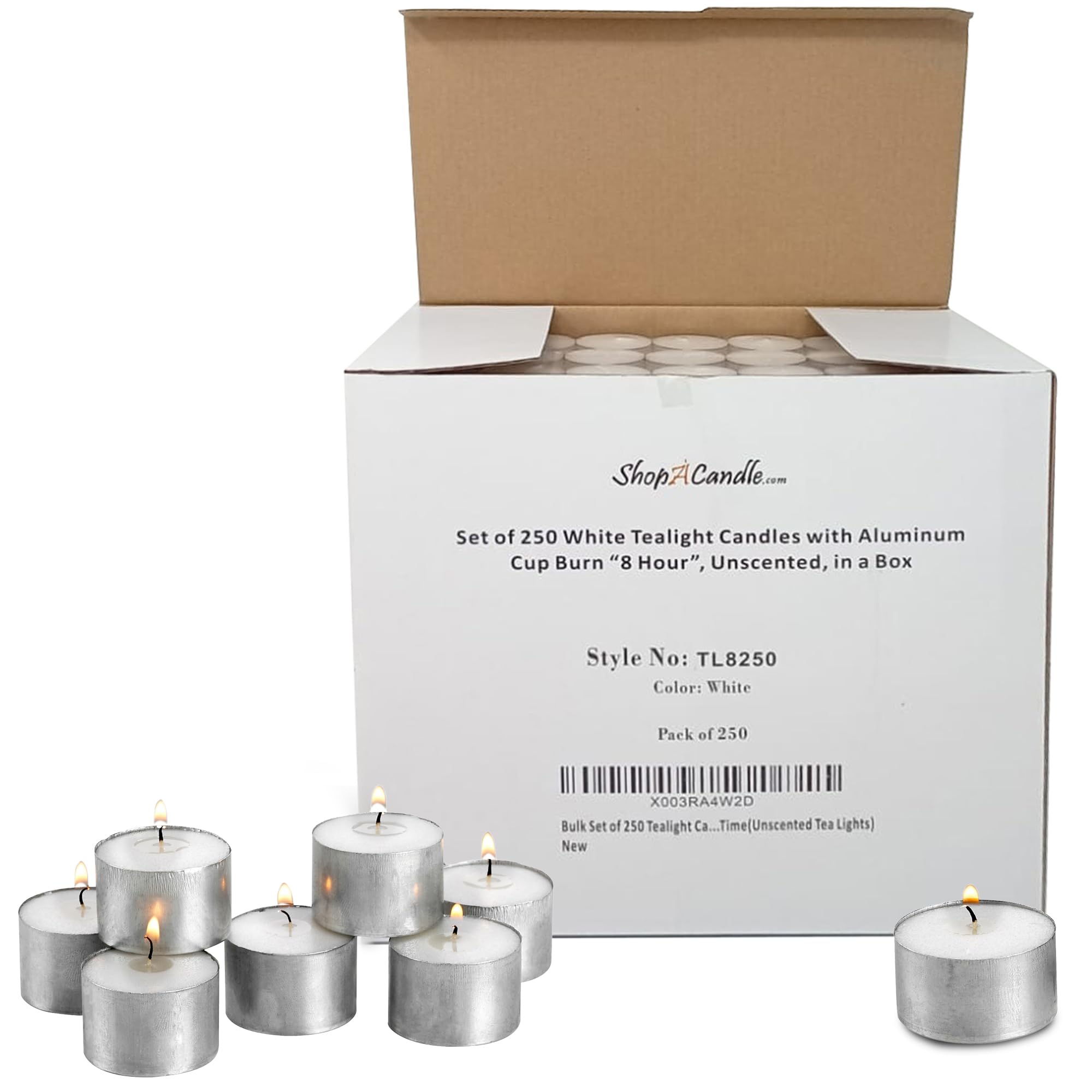 Amazon.com: Tea Light Candles in Metal Cups - 8 Hours Clean, Long ...