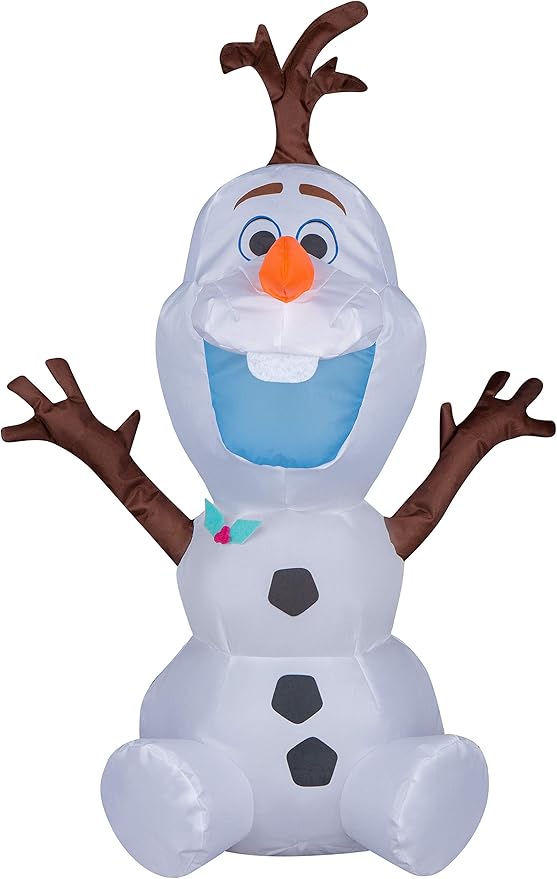 Amazon.com: Gemmy Airdorable Christmas Airblown Inflatable Olaf Disney ...