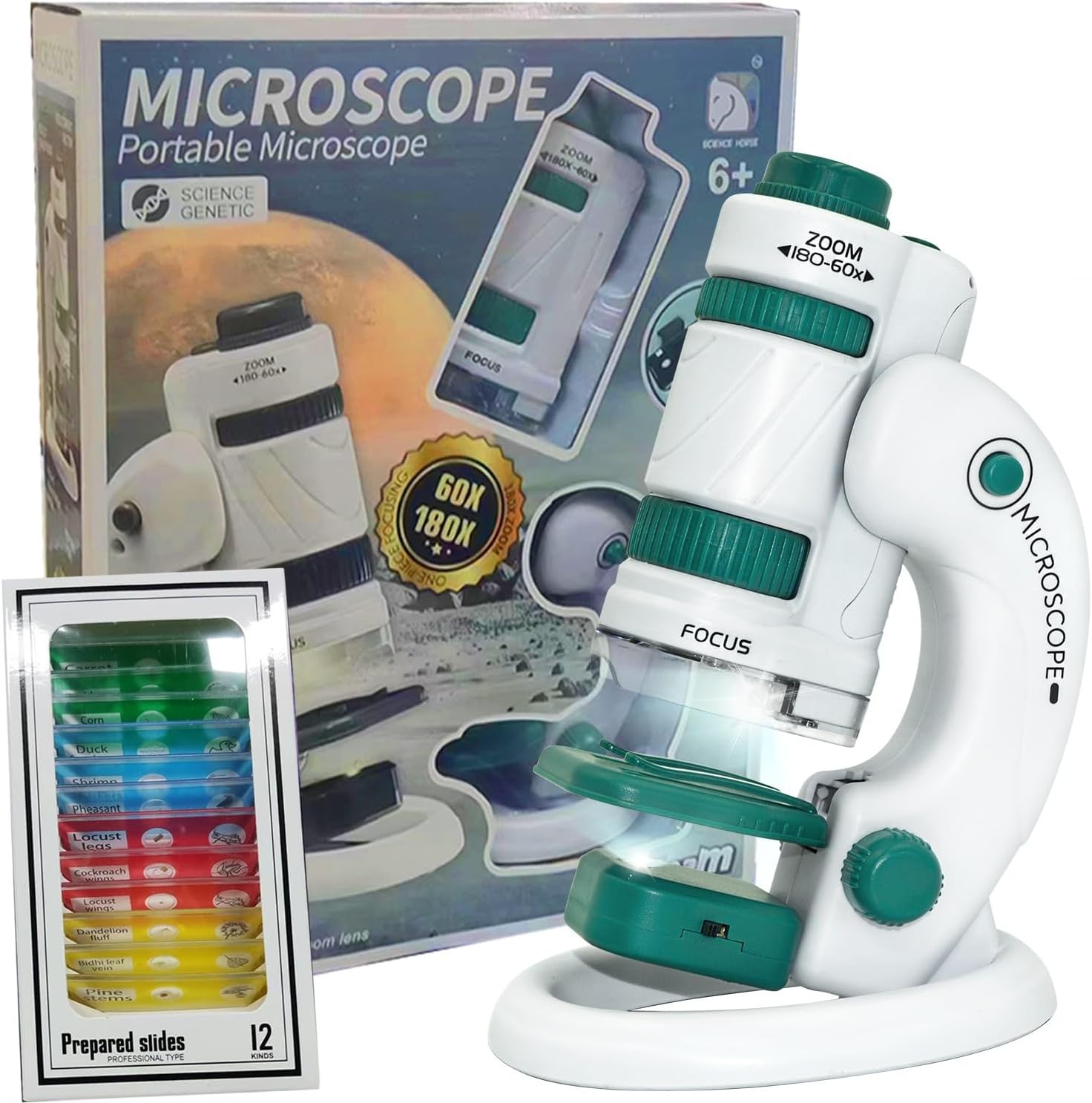 Amazon.com: Kids Microscope Mini Labsters Portable Microscope Mini ...