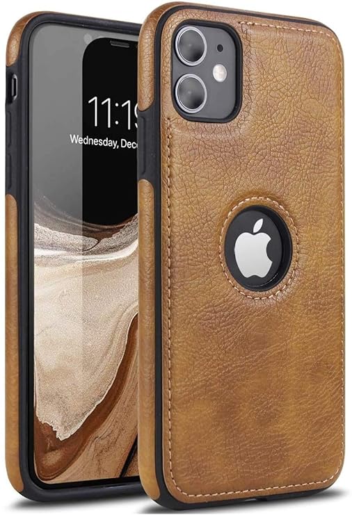 Techstudio for iPhone 12/12 Pro PU Leather Flexible Back Cover Bumper ...