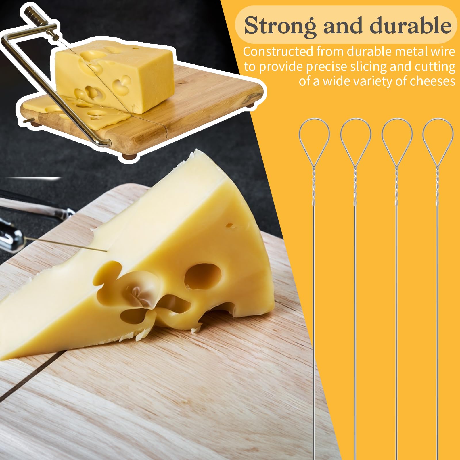 Snapklik.com : 5.7 Inch Cheese Slicer Wire,10 PCS Cheese Slicer ...