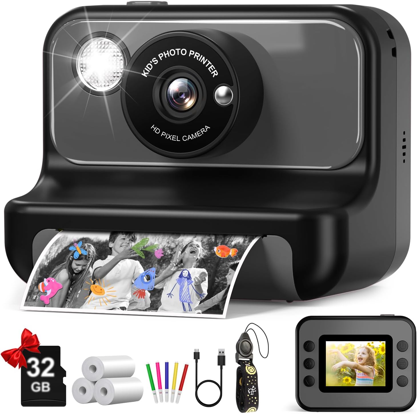 Amazon.com: TIATUA Kids Instant Print Camera, Christmas Birthday Gifts ...