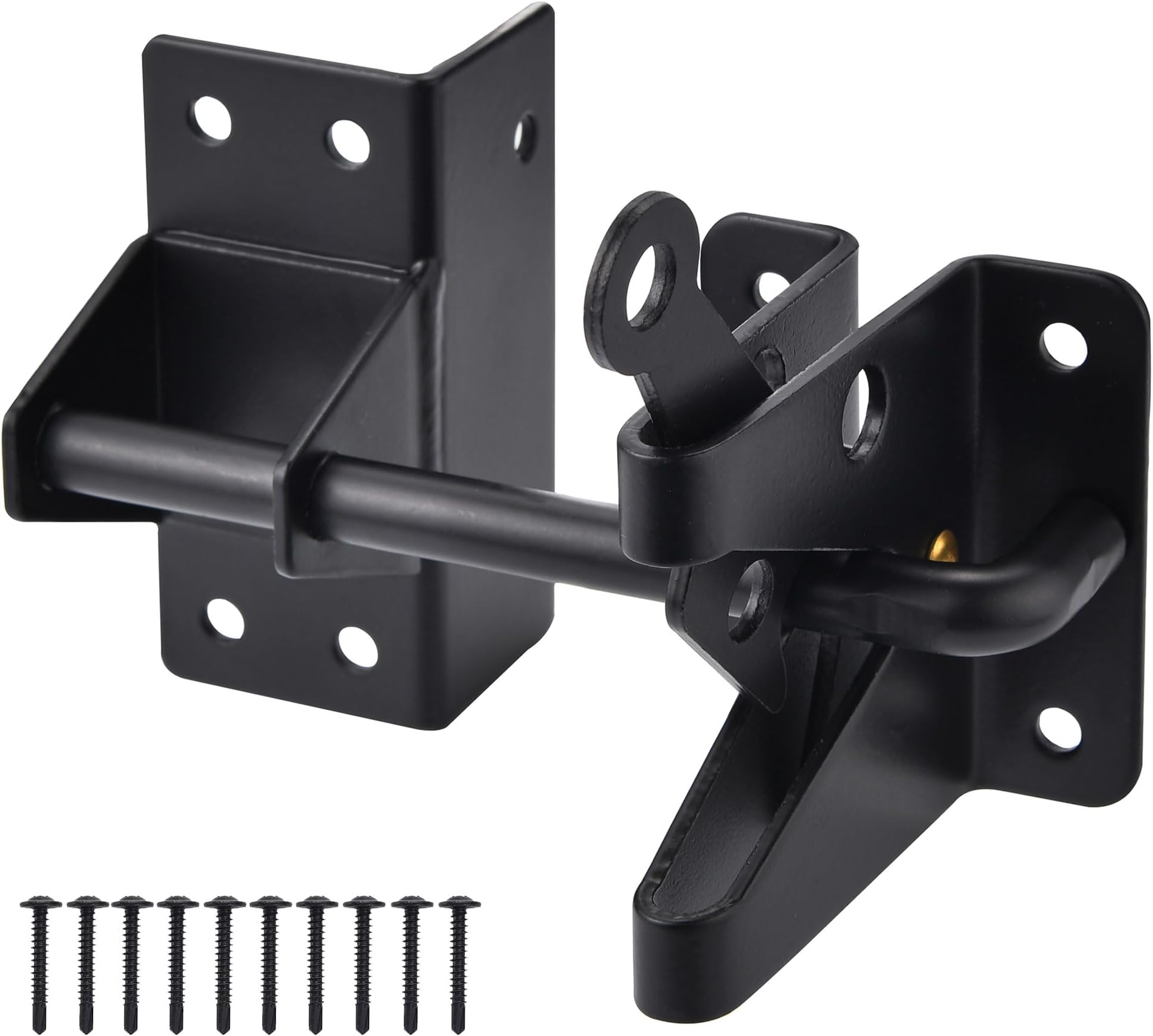 Amazon.com: Self Locking Automatic Gravity Lever Fence Gate Latch ...
