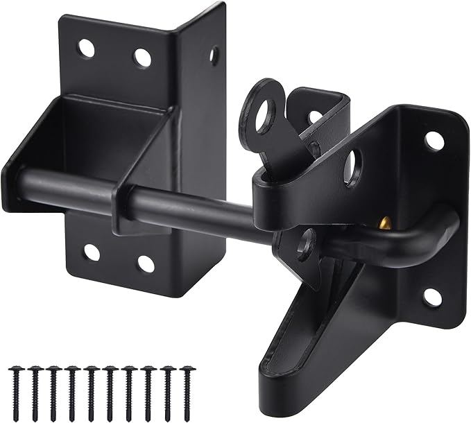 Amazon.com: Heavy Duty Automatic Gate Latch for Wooden Fences,Self ...
