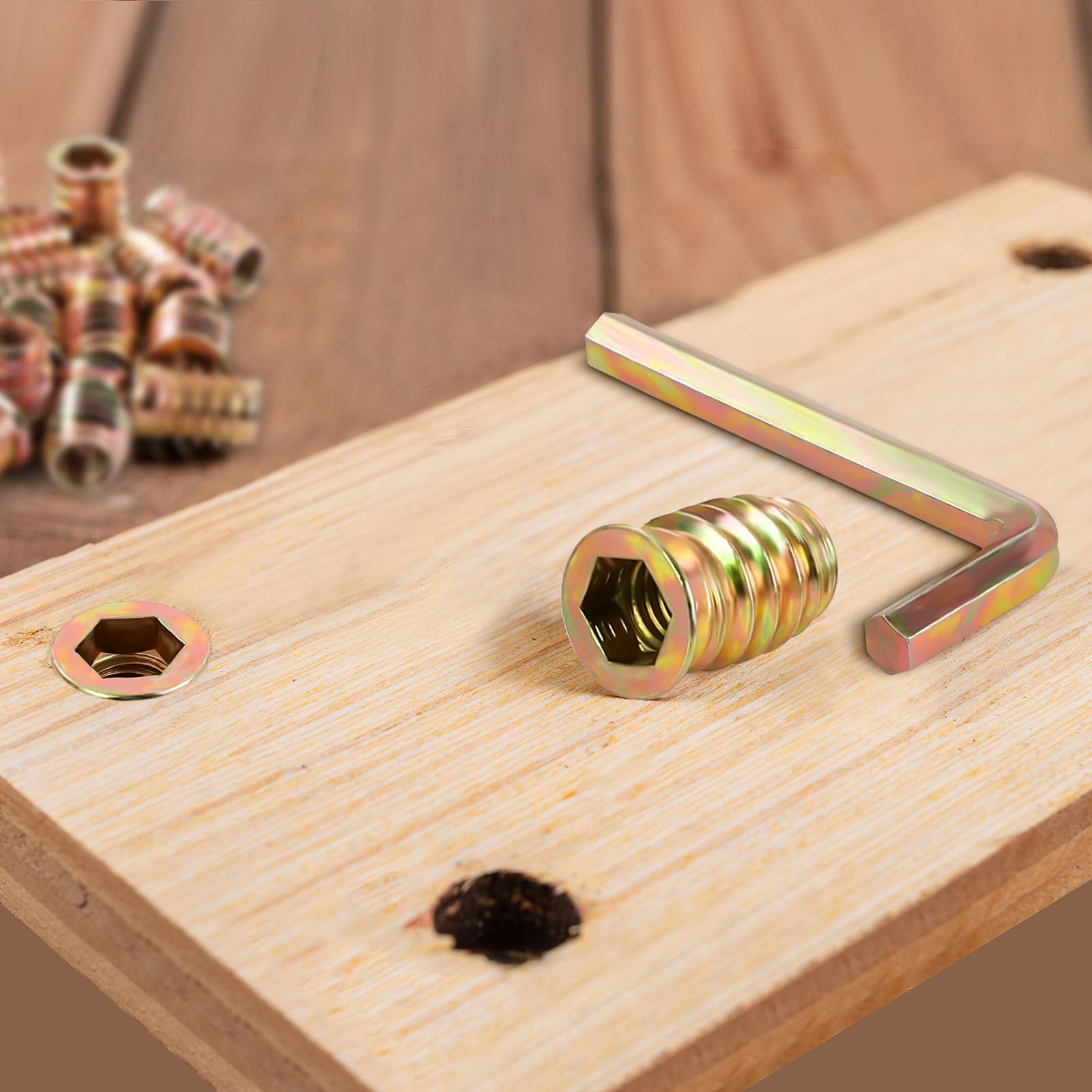 M6 X 20mm Threaded Inserts For Wood Nut Inserts Hex | Desertcart KSA