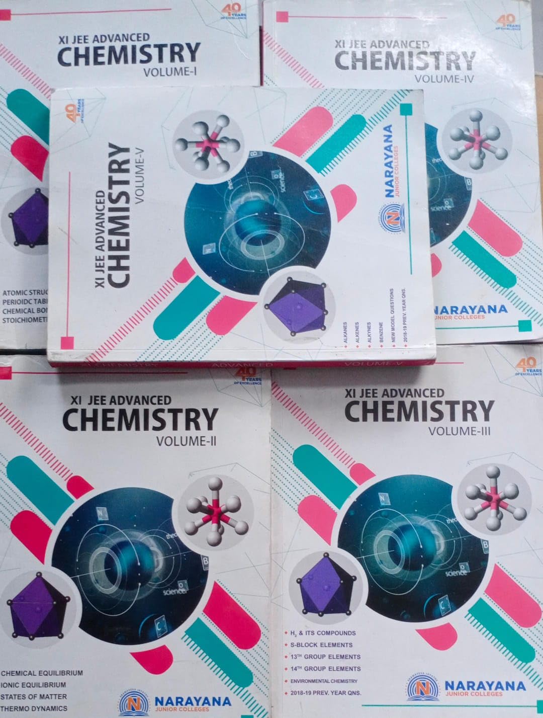 Buy Narayana JEE Advanced Chemistry Vol 1To5 Study Package Class 11 ...