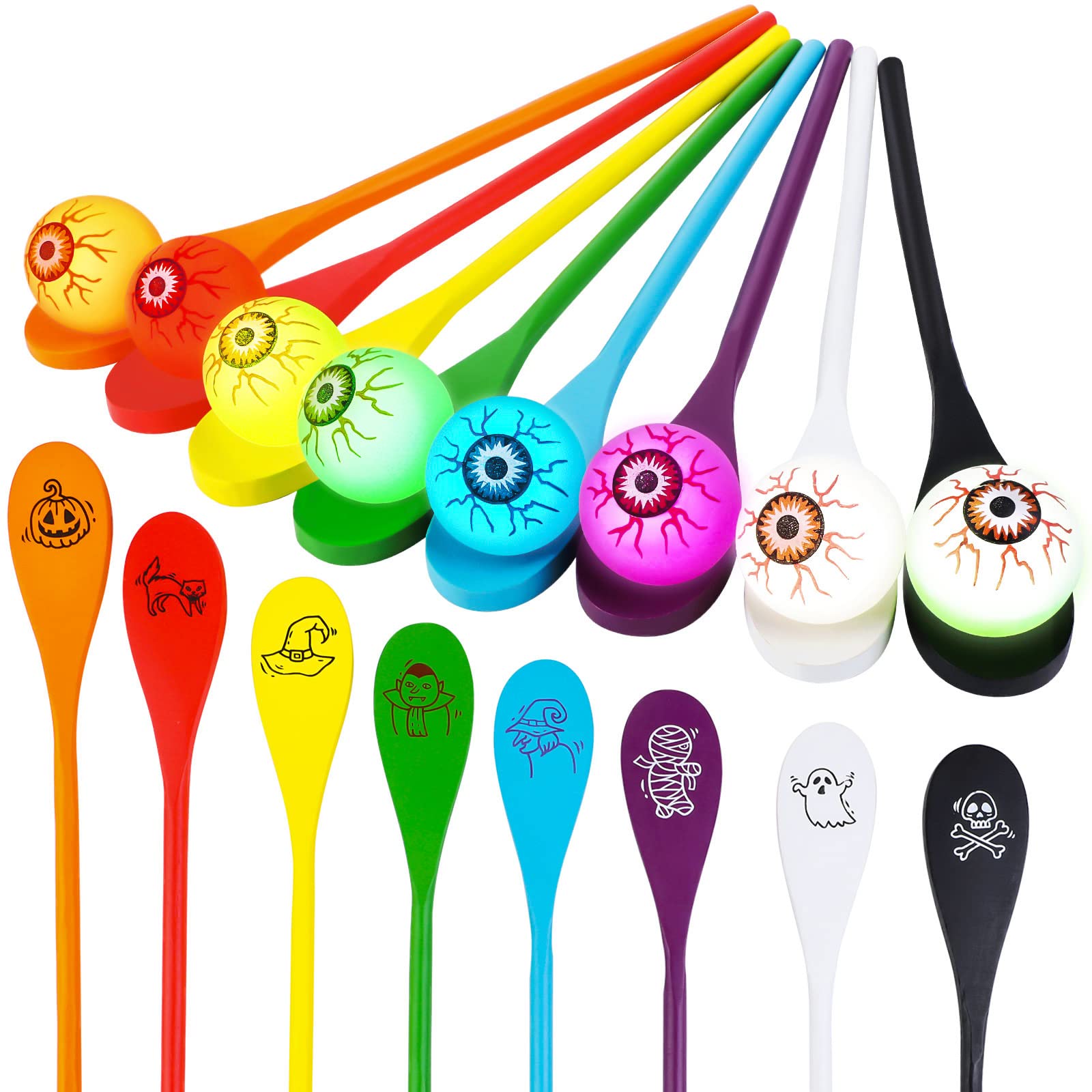 Snapklik.com : Elcoho 8 Pieces Halloween Eyeball And Spoon Race Game ...