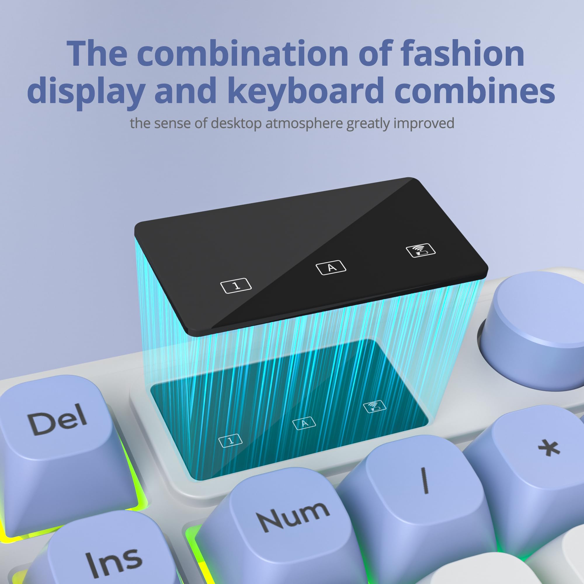 Snapklik.com : Mosptnspg RGB Mechanical Feel Membrane Wireless Keyboard ...