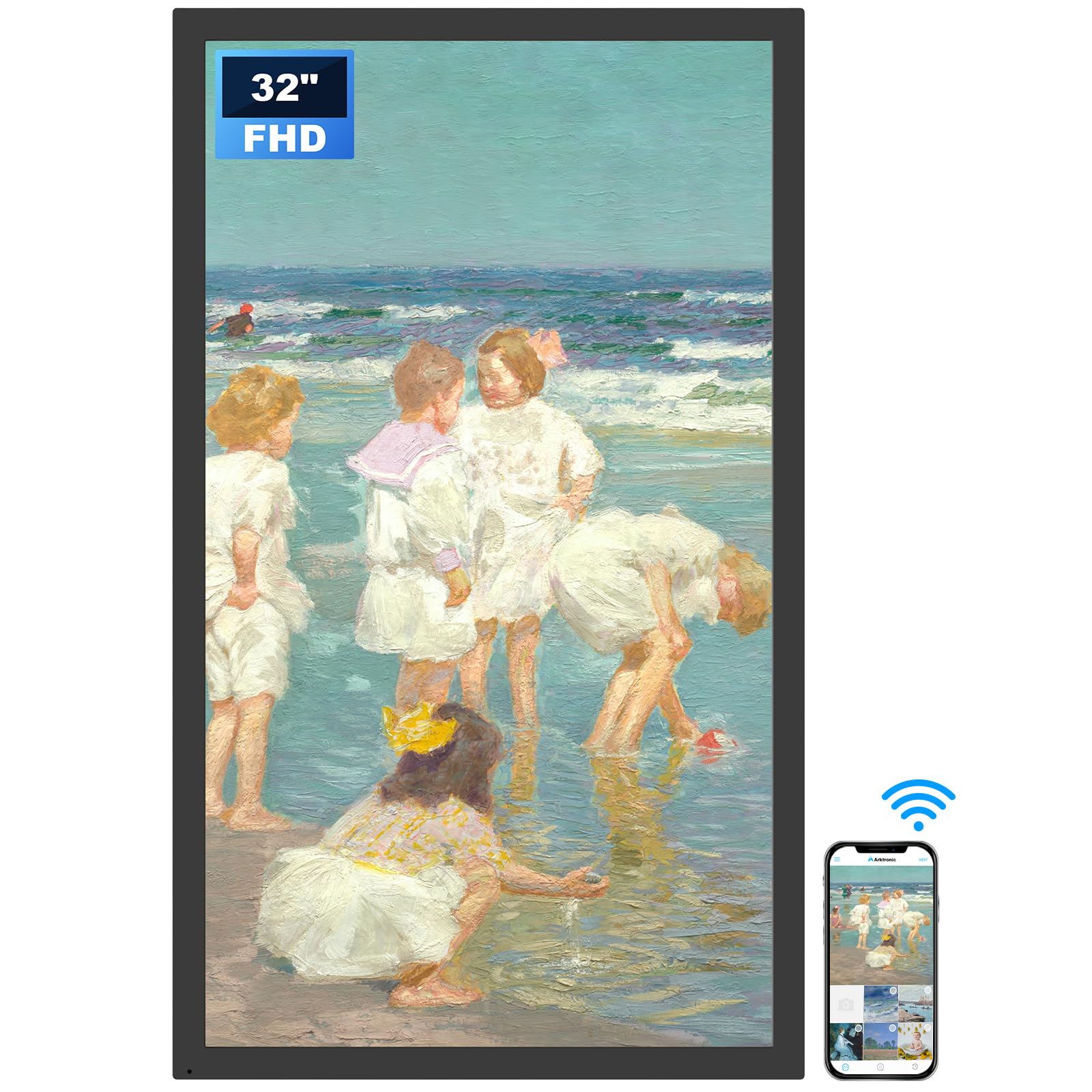 Arktronic 32 Inch FHD Extra Large Digital Picture Frame, WiFi Large ...