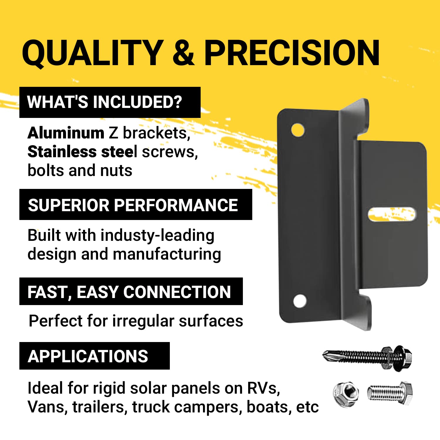 Snapklik.com : Spartan Power Black Solar Panel Z Bracket Mount ...