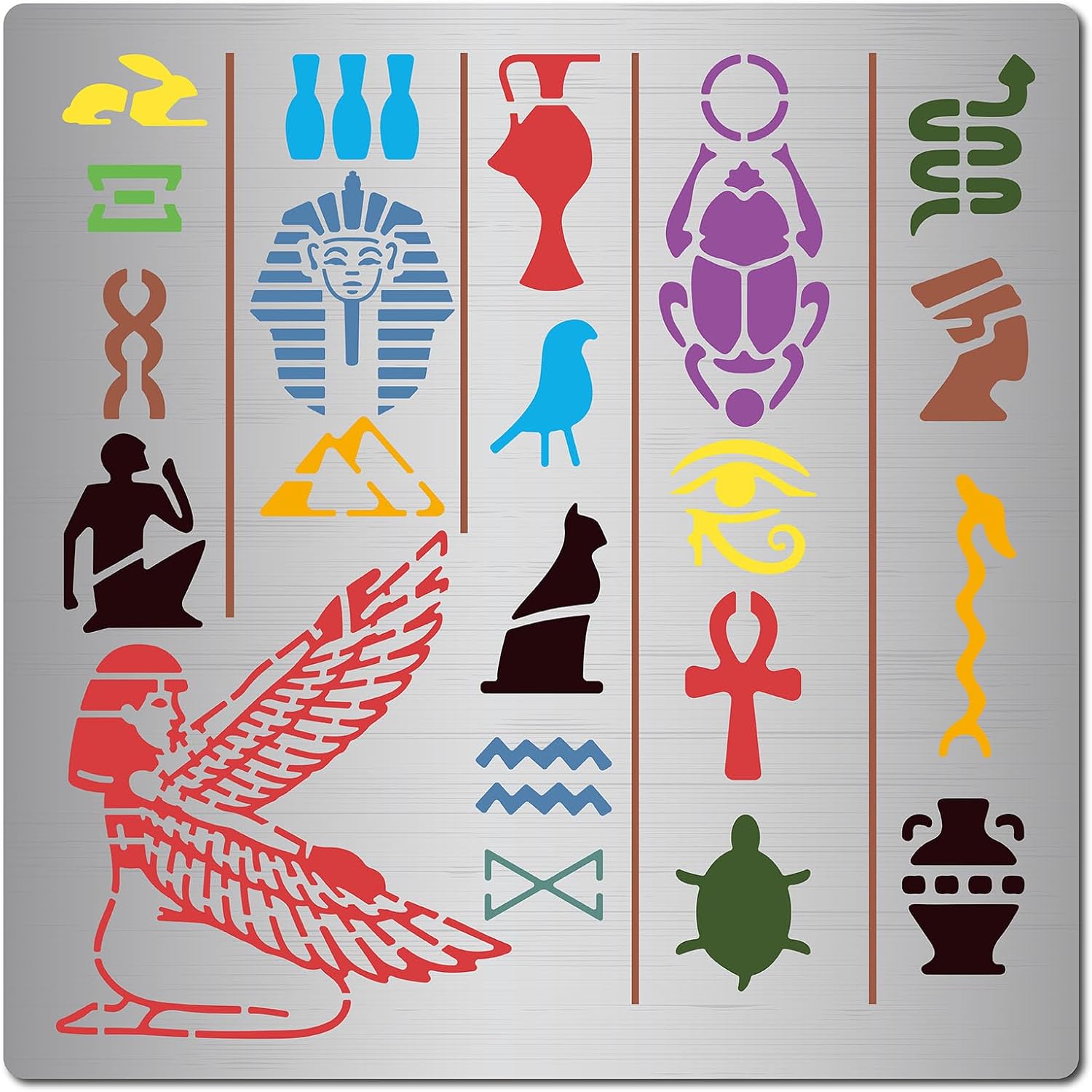 Amazon.com: GORGECRAFT 6.3 Inch Pyramid Metal Stencil Egyptian ...