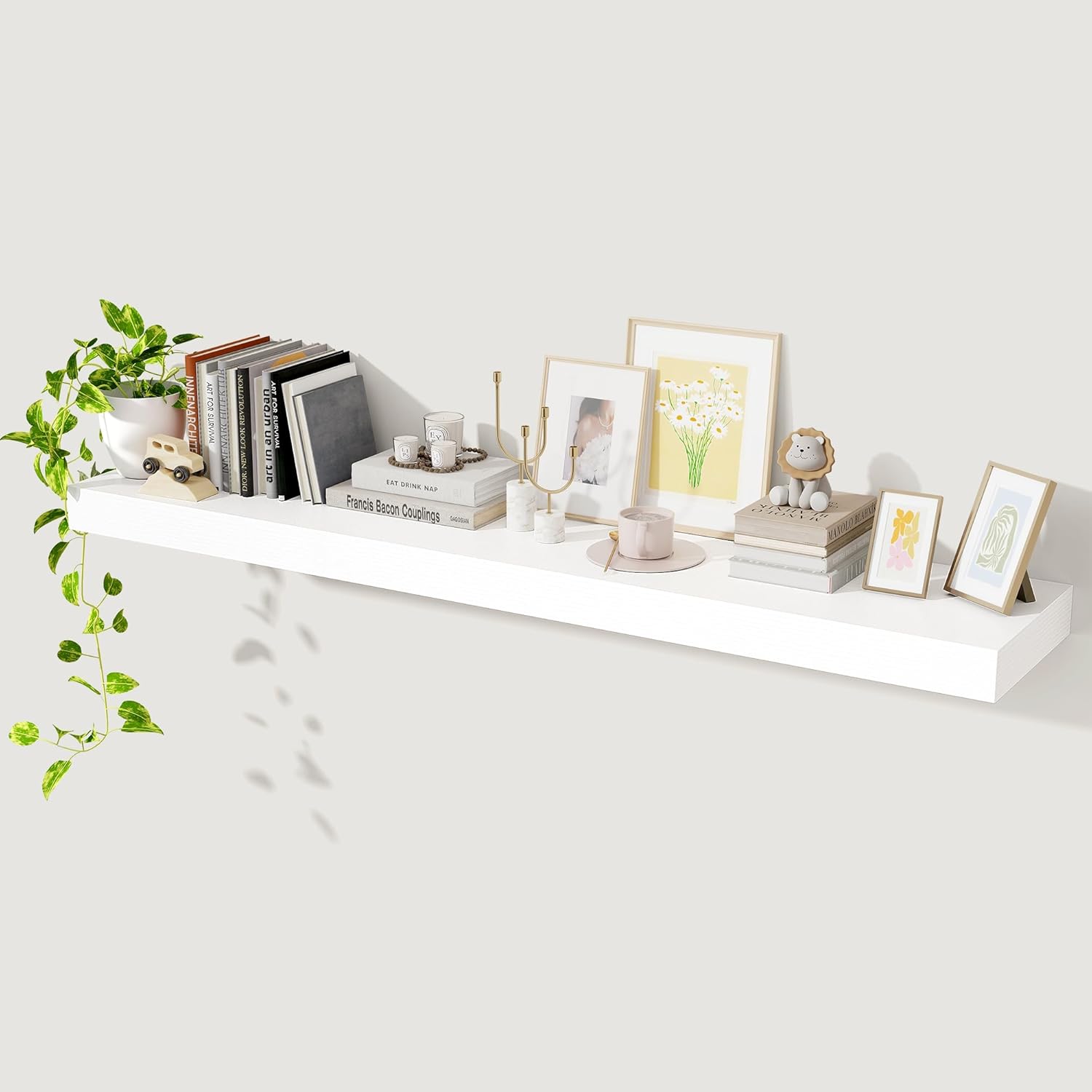 Amazon.com: Axeman 55Inch Floating Shelves for Wall, Rustic Wood ...