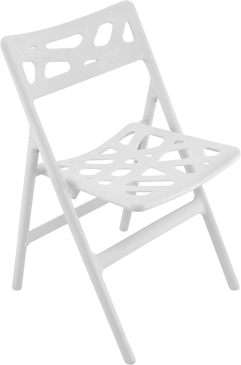 Amazon.com: LumiSource Pair of Cyclone Folding In/Outdoor Chairs, White ...