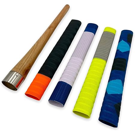 Buy LIVOX Super Soft Rubber Cricket Bat 6 Grips with 1 Wooden Grip Cone ...