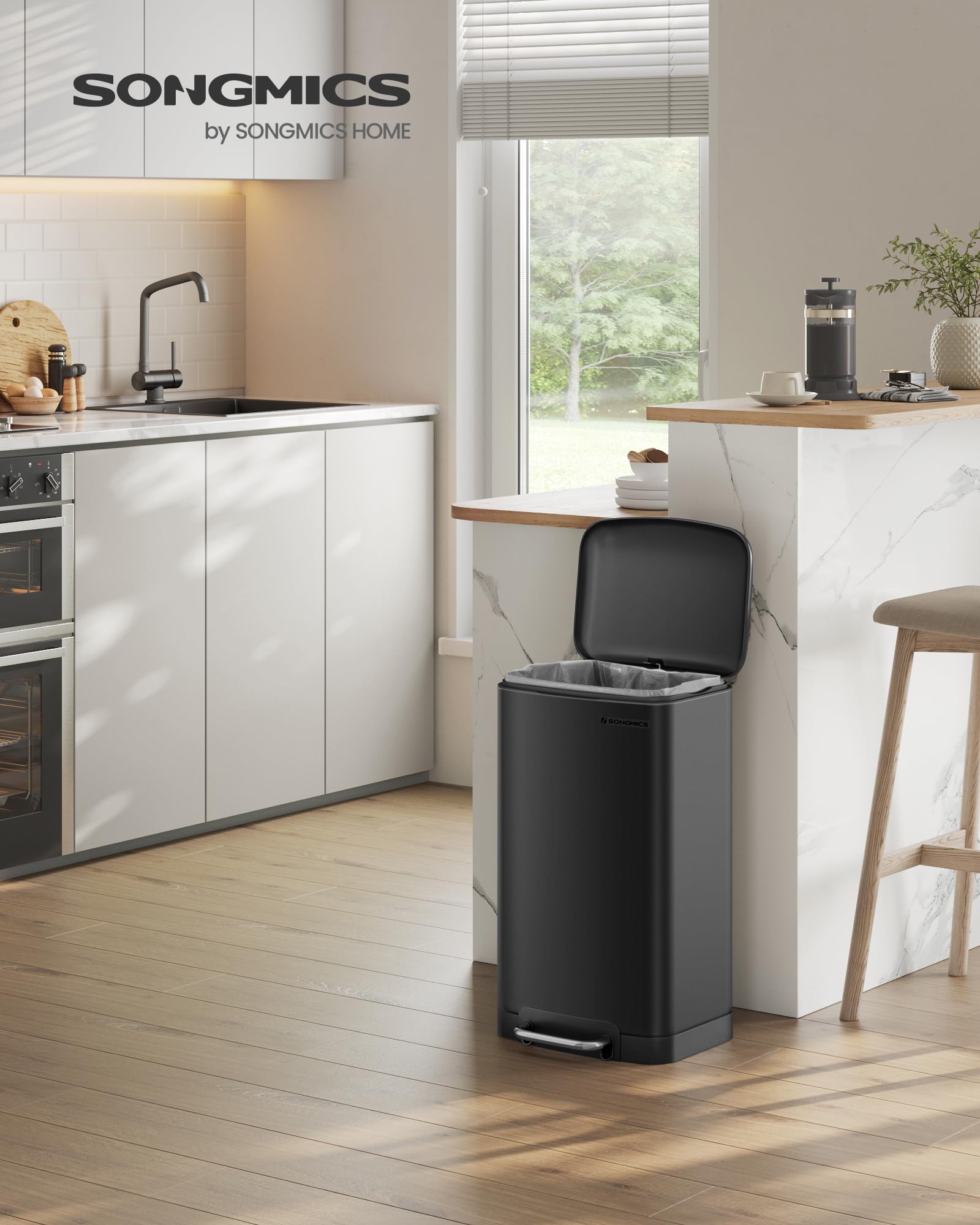 Snapklik.com : SONGMICS Trash Can, 8 Gallon (30L) Trash Bin