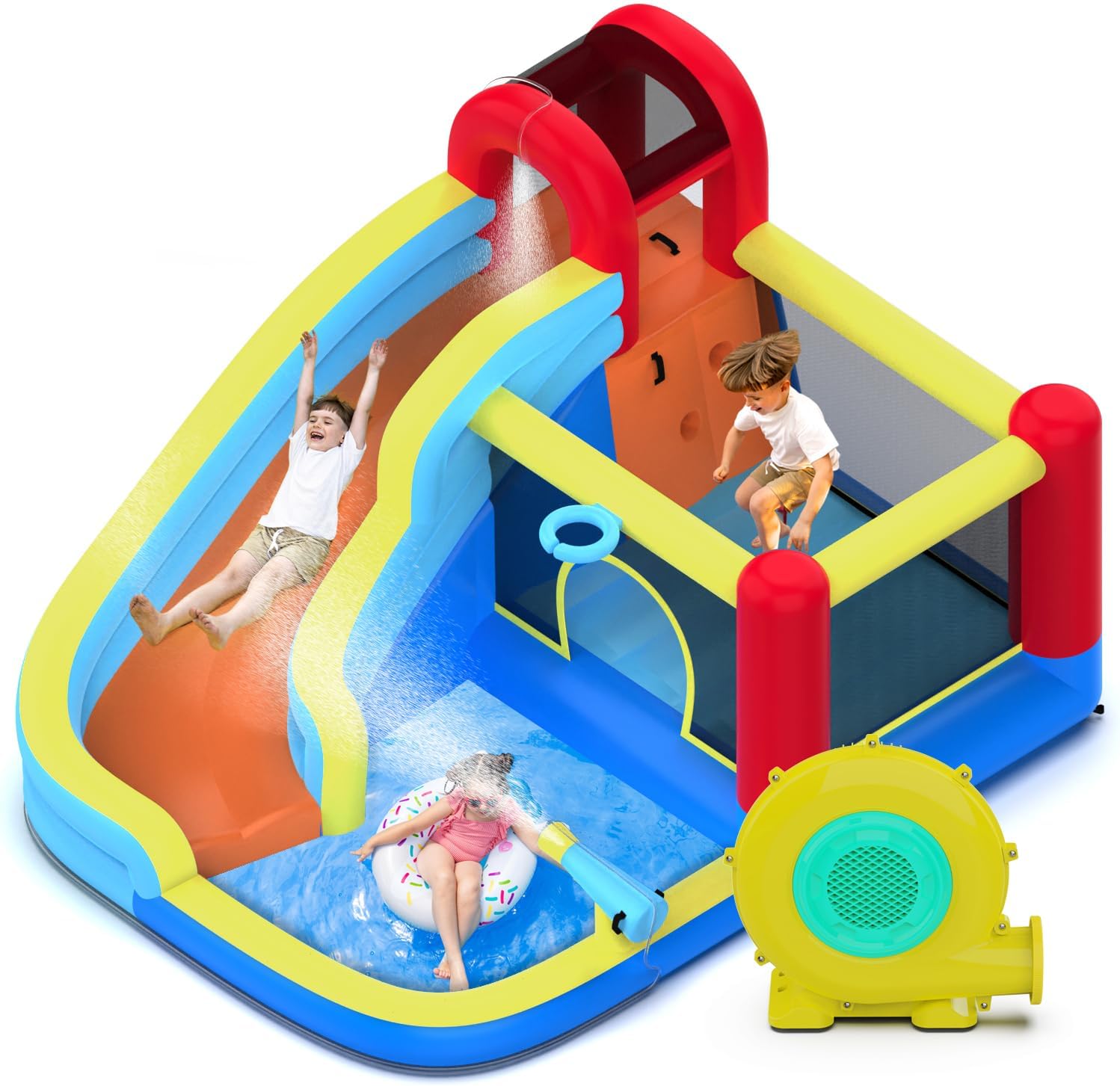 Amazon.com: Inflatable Jumper Bounce House for Kids - Setup in 1-Minute ...