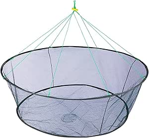 Amazon.com : Foldable Drop Net Fishing Landing Nets Crayfish Shrimp ...