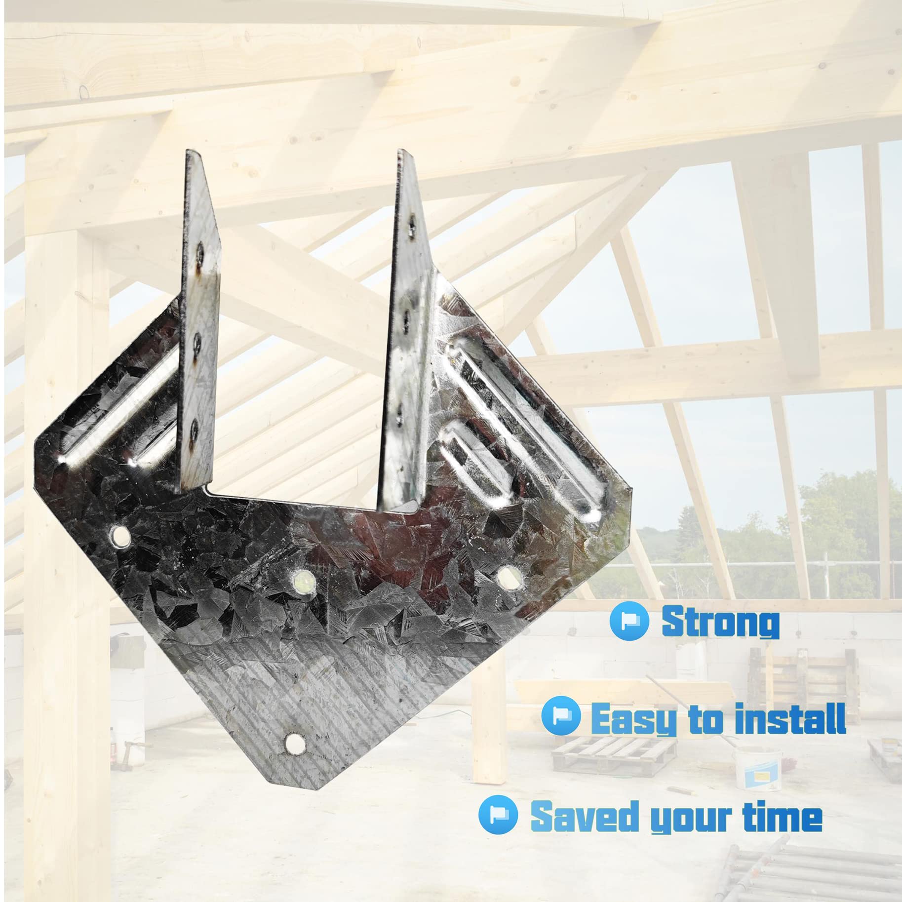 Snapklik.com : LAJIAOZ 8Pcs 18-Gauge Hurricane Tie Hot Dip Galvanized ...