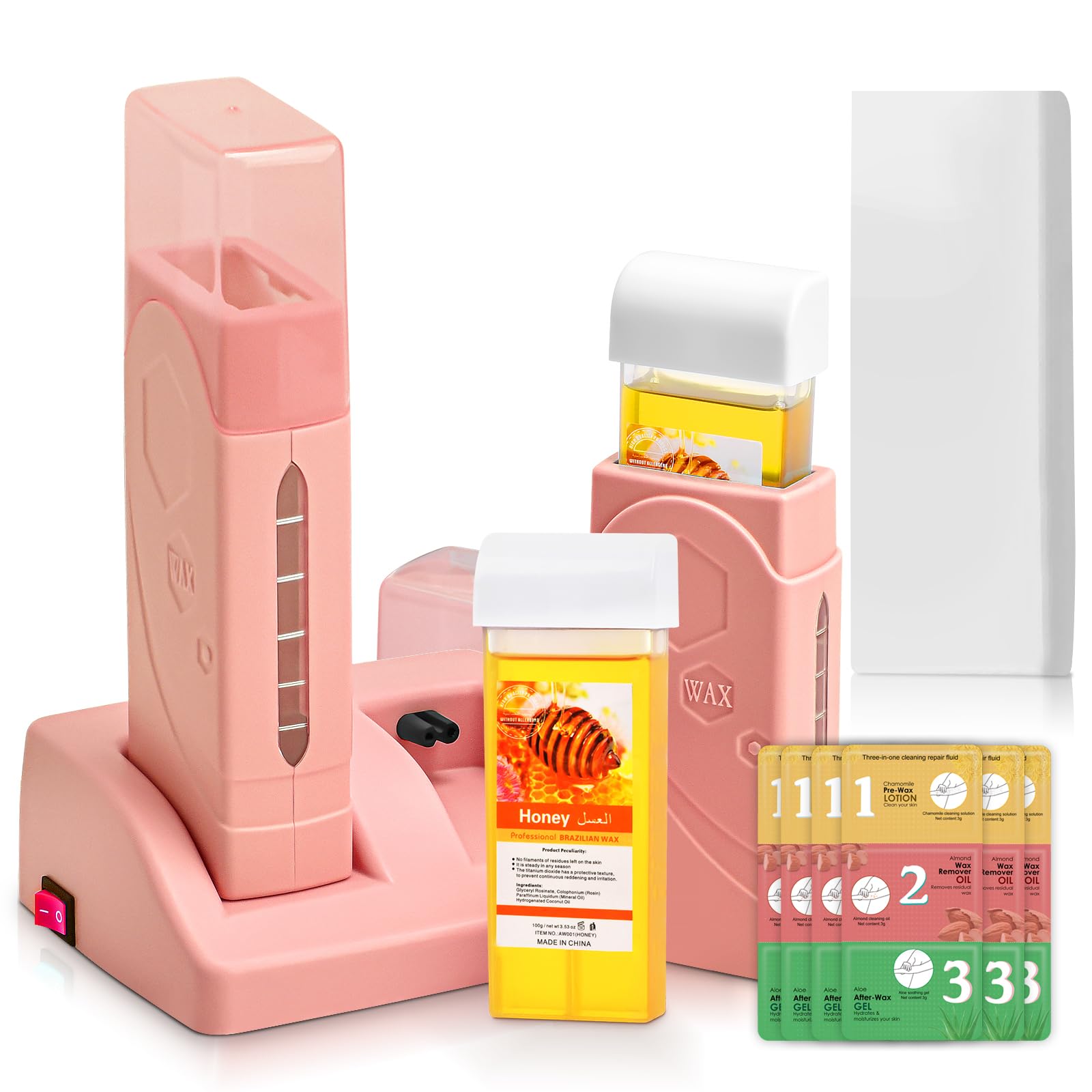 Amazon.com : Roll on Wax Kit, Dual Wax Roller for Hair Removal, Waxing ...