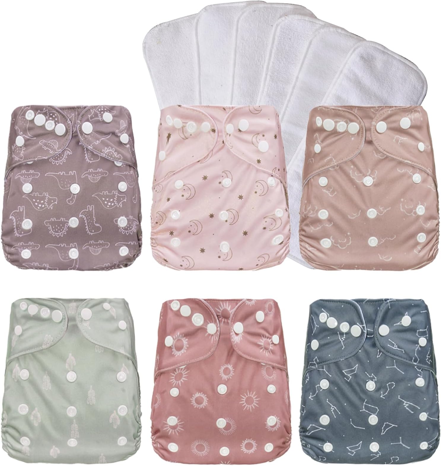 Amazon.com: CoolaPeach Washable Reusable Cloth Diapers for Babies ...