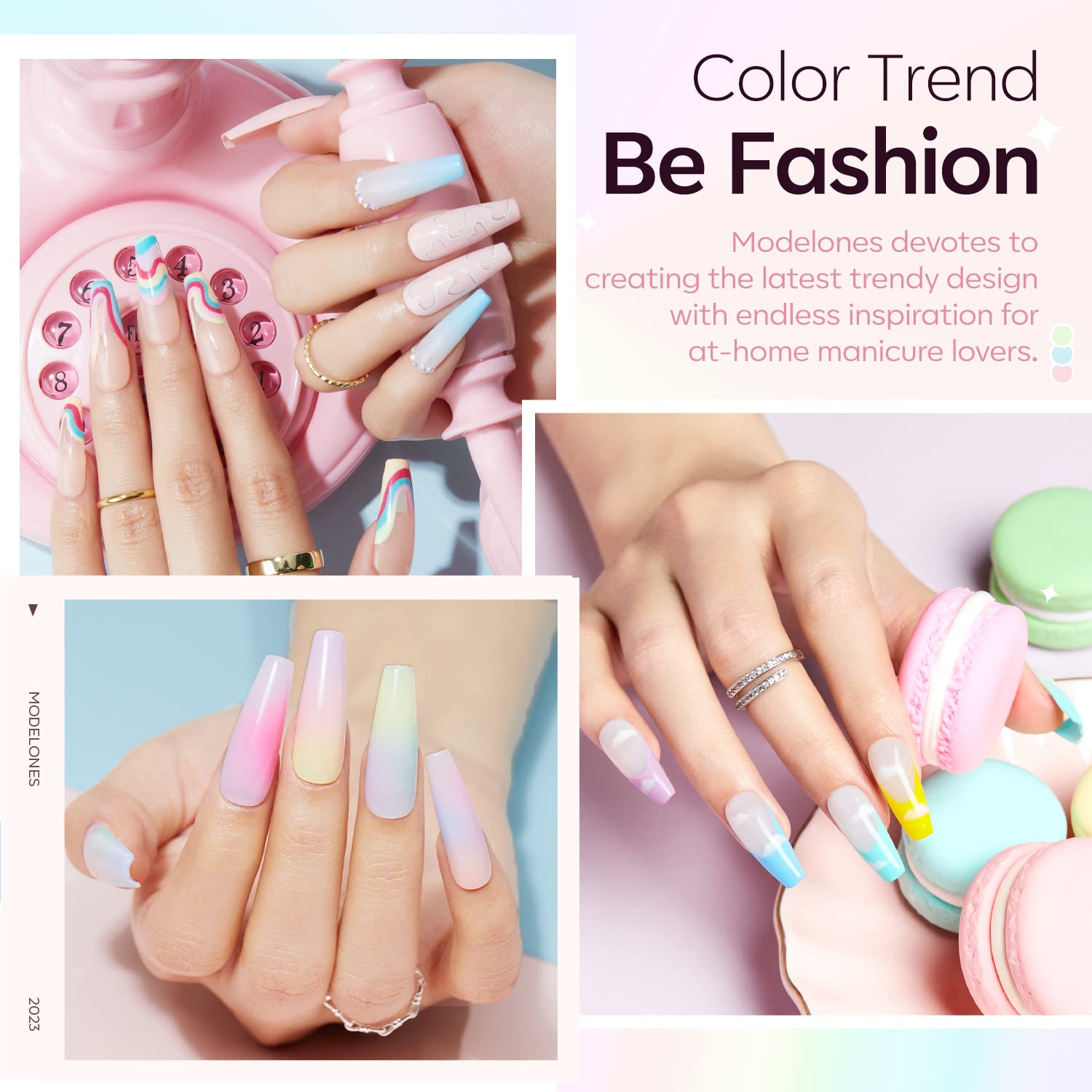 Snapklik.com : Modelones 36 Pcs Gel Nail Polish Kit, Dreamy Macaroon ...