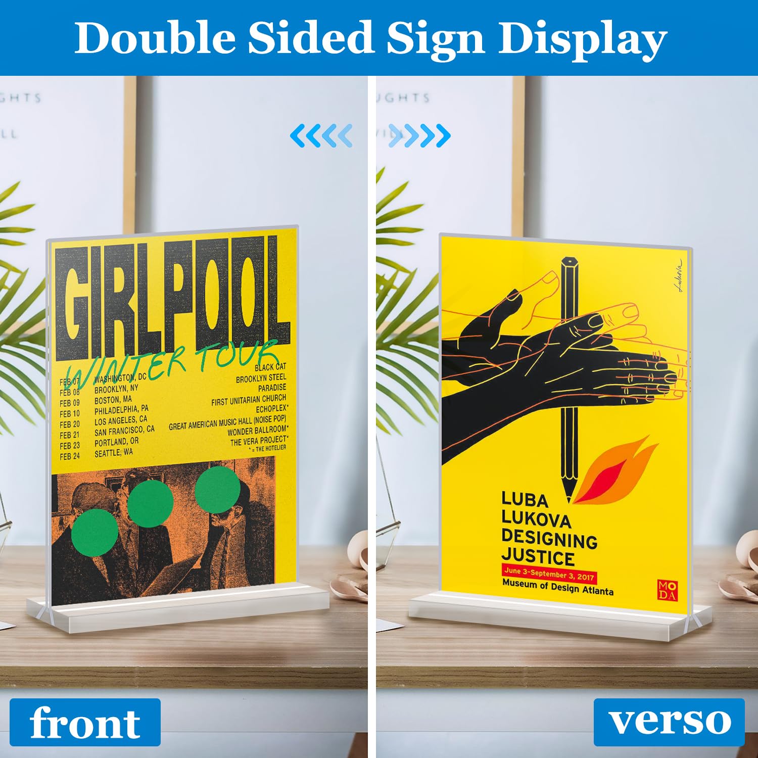 Snapklik.com : Adubor 8.5 X 11 Acrylic Sign Holder Clear Table Signs Stand
